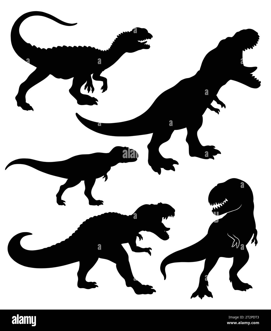tyrannosaurus dinosaur reptile monster animal silhouette Stock Vector Image & Art - Alamy