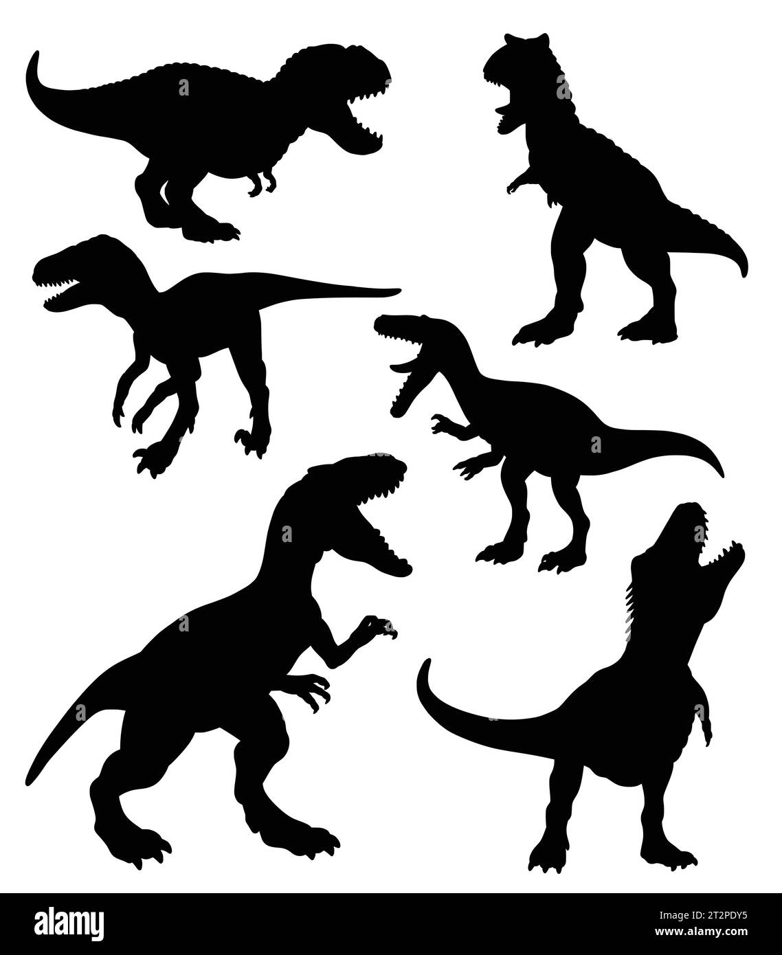 tyrannosaurus dinosaur reptile monster animal silhouette Stock Vector Image & Art - Alamy