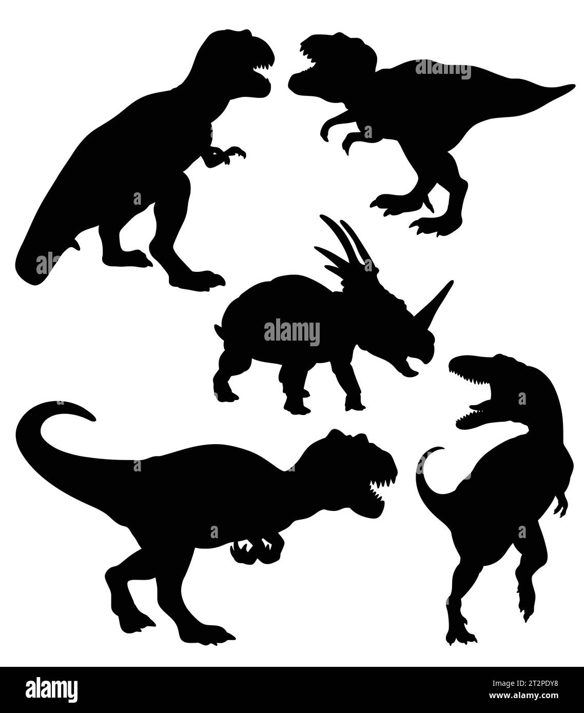 tyrannosaurus dinosaur reptile monster animal silhouette Stock Vector Image & Art - Alamy