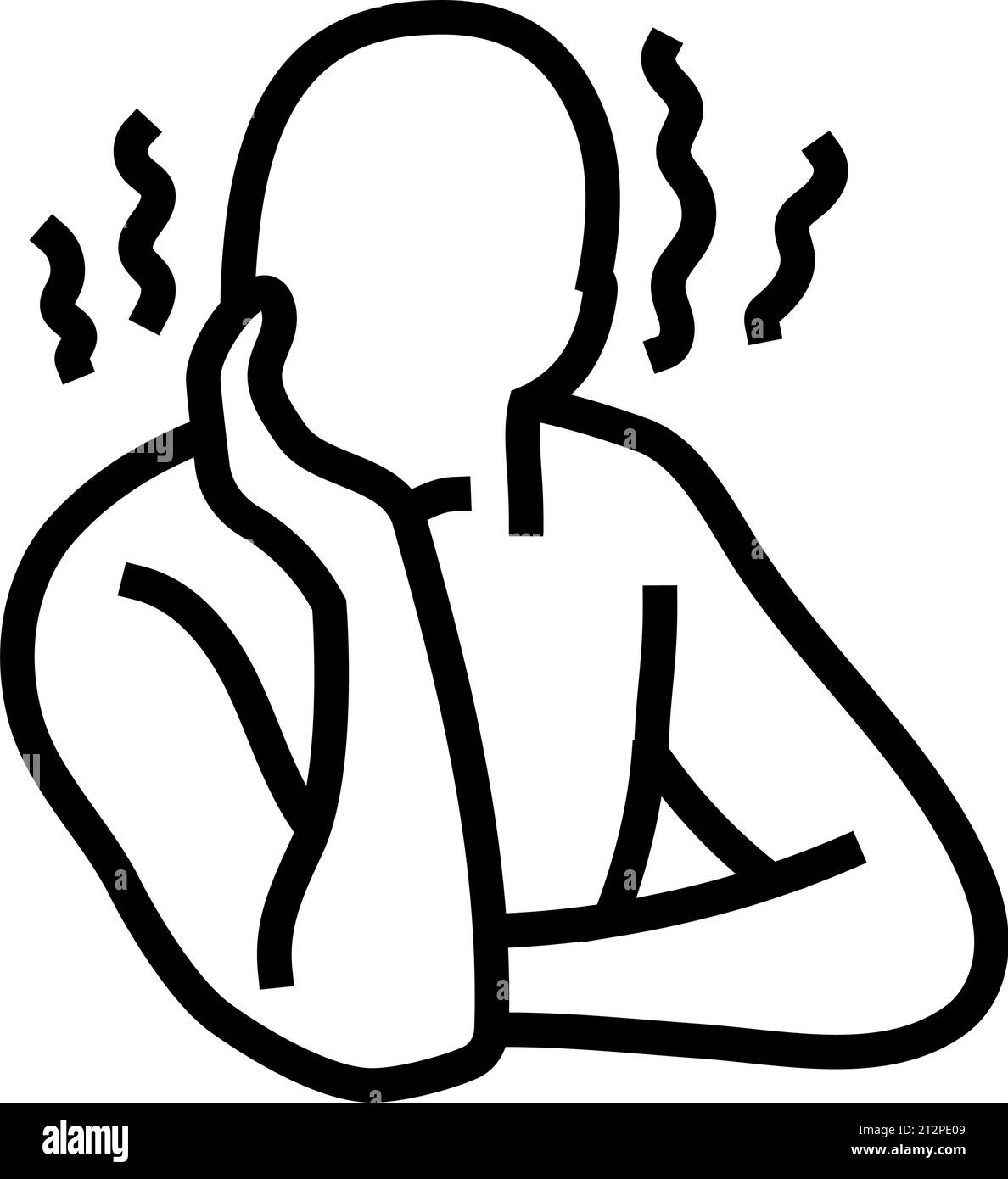 difficulty focusing disease symptom line icon vector illustration Stock ...