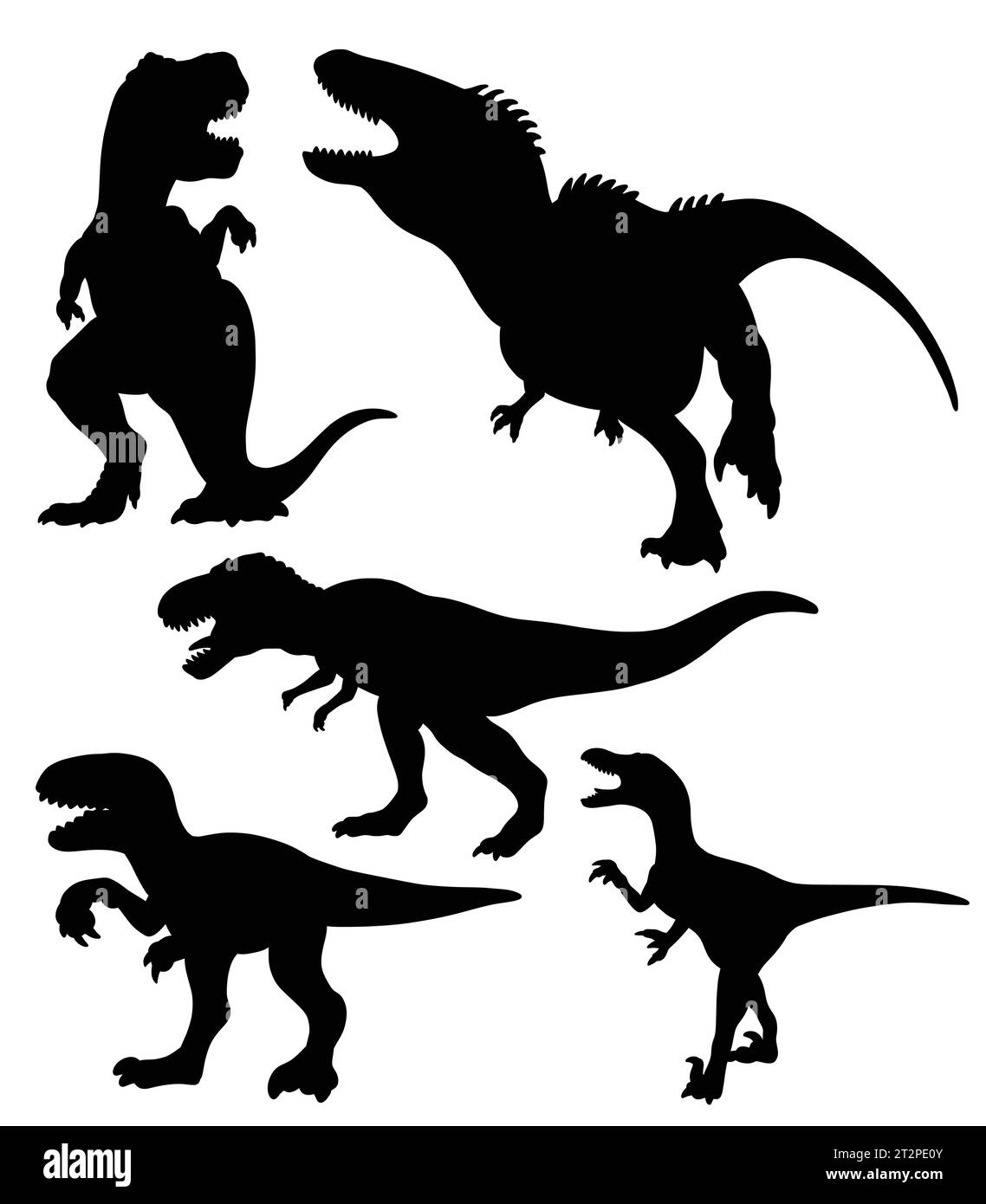 tyrannosaurus dinosaur reptile monster animal silhouette Stock Vector Image & Art - Alamy