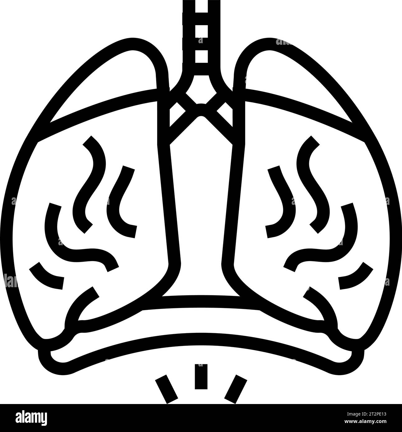 rapid breathing disease symptom line icon vector illustration Stock ...