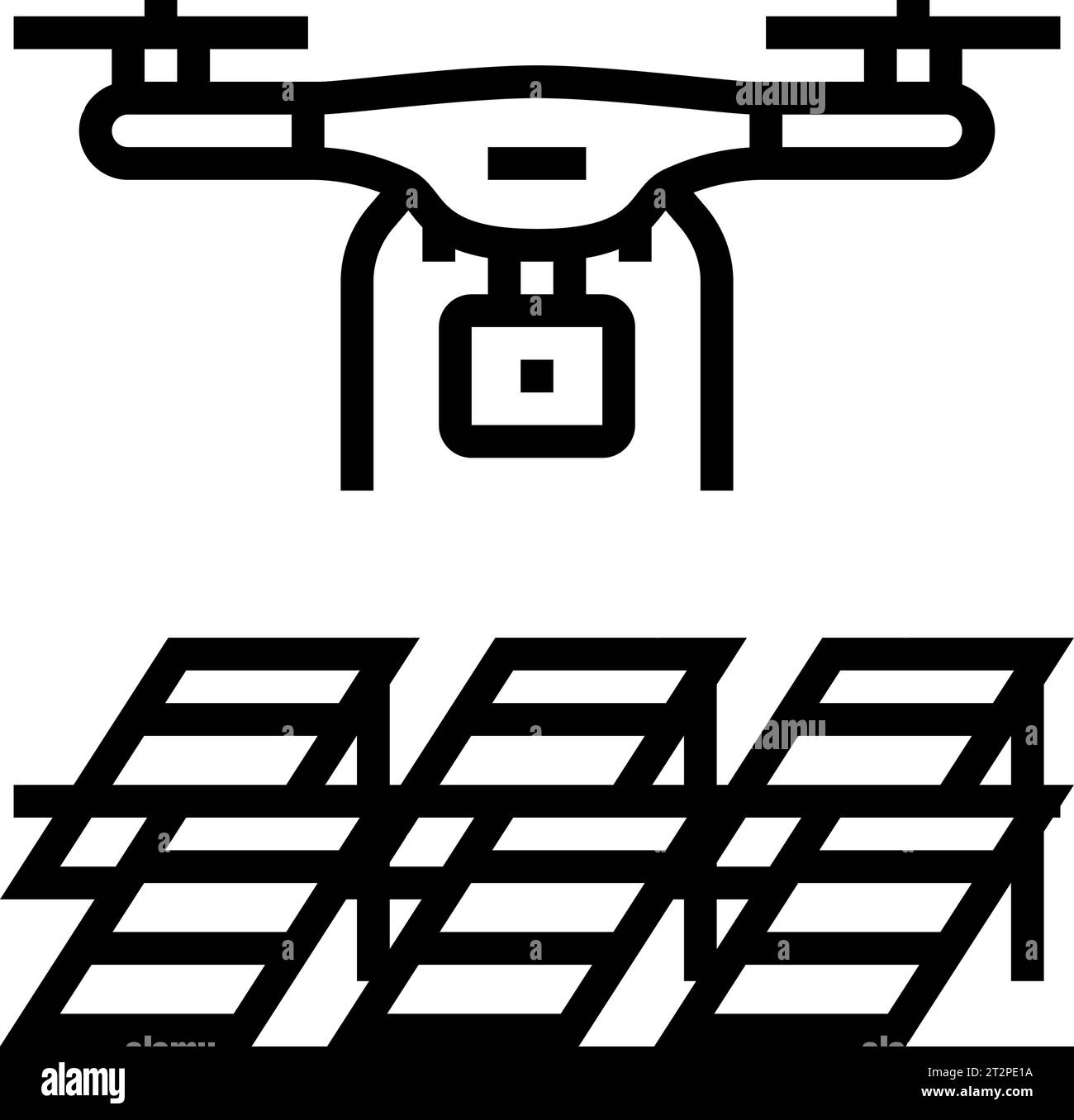 environmental survey drone line icon vector illustration Stock Vector Image & Art - Alamy