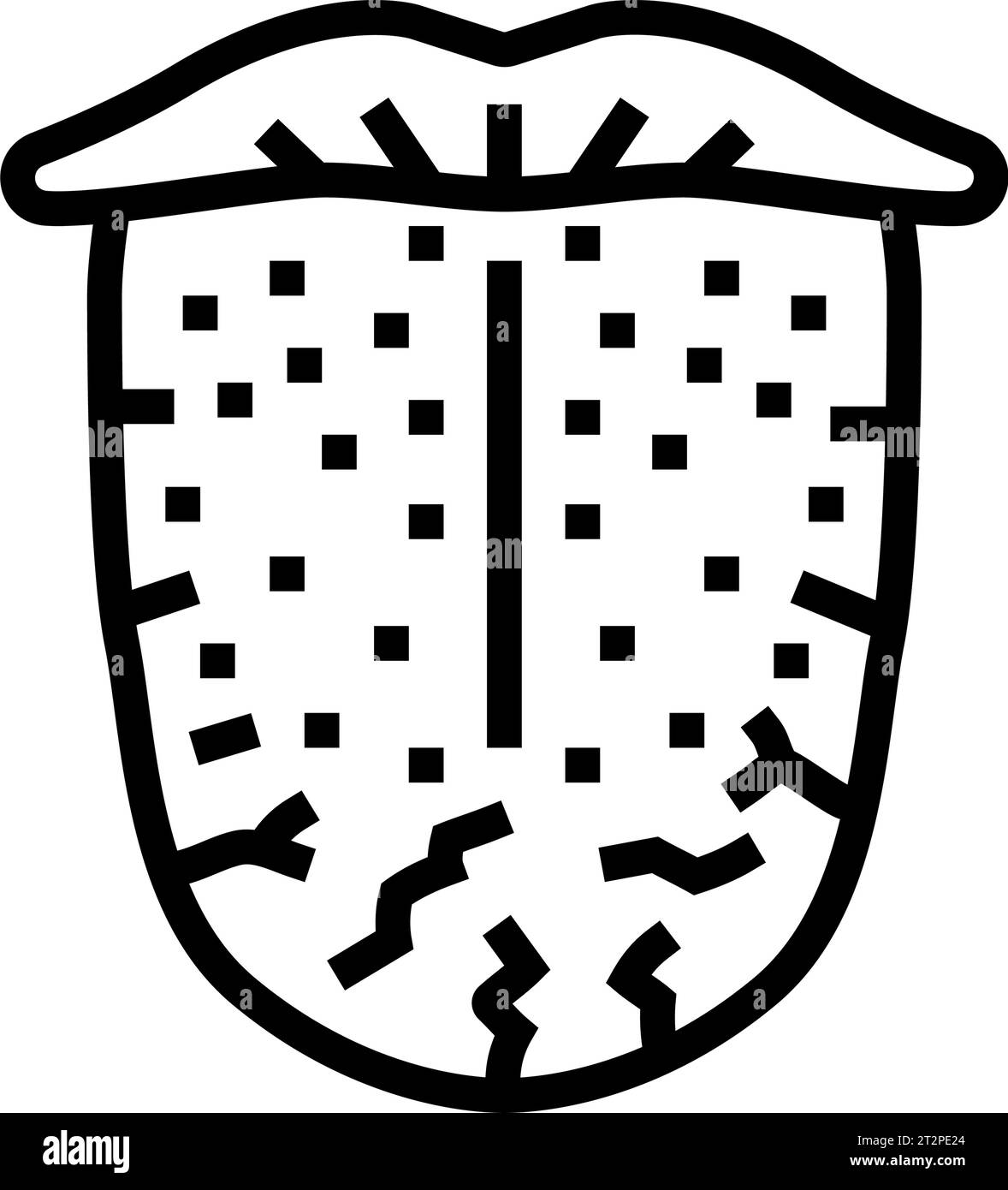 dry mouth throat disease symptom line icon vector illustration Stock ...