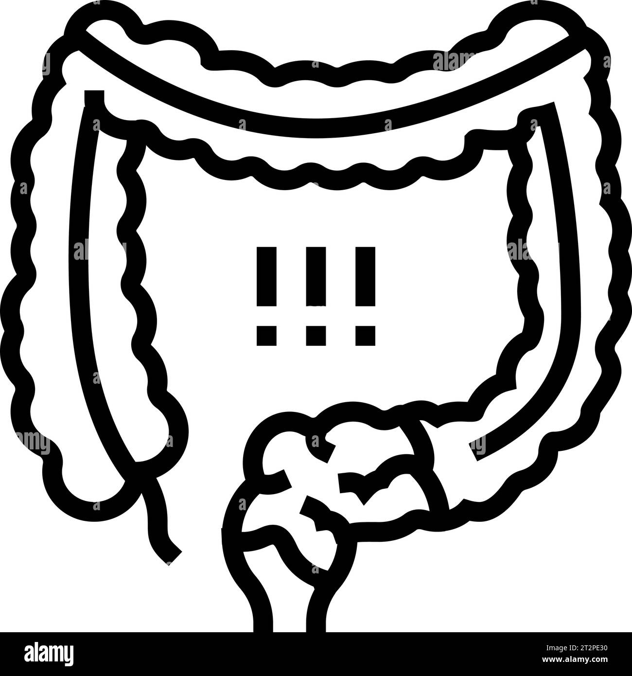 loss of bowel control disease symptom line icon vector illustration ...