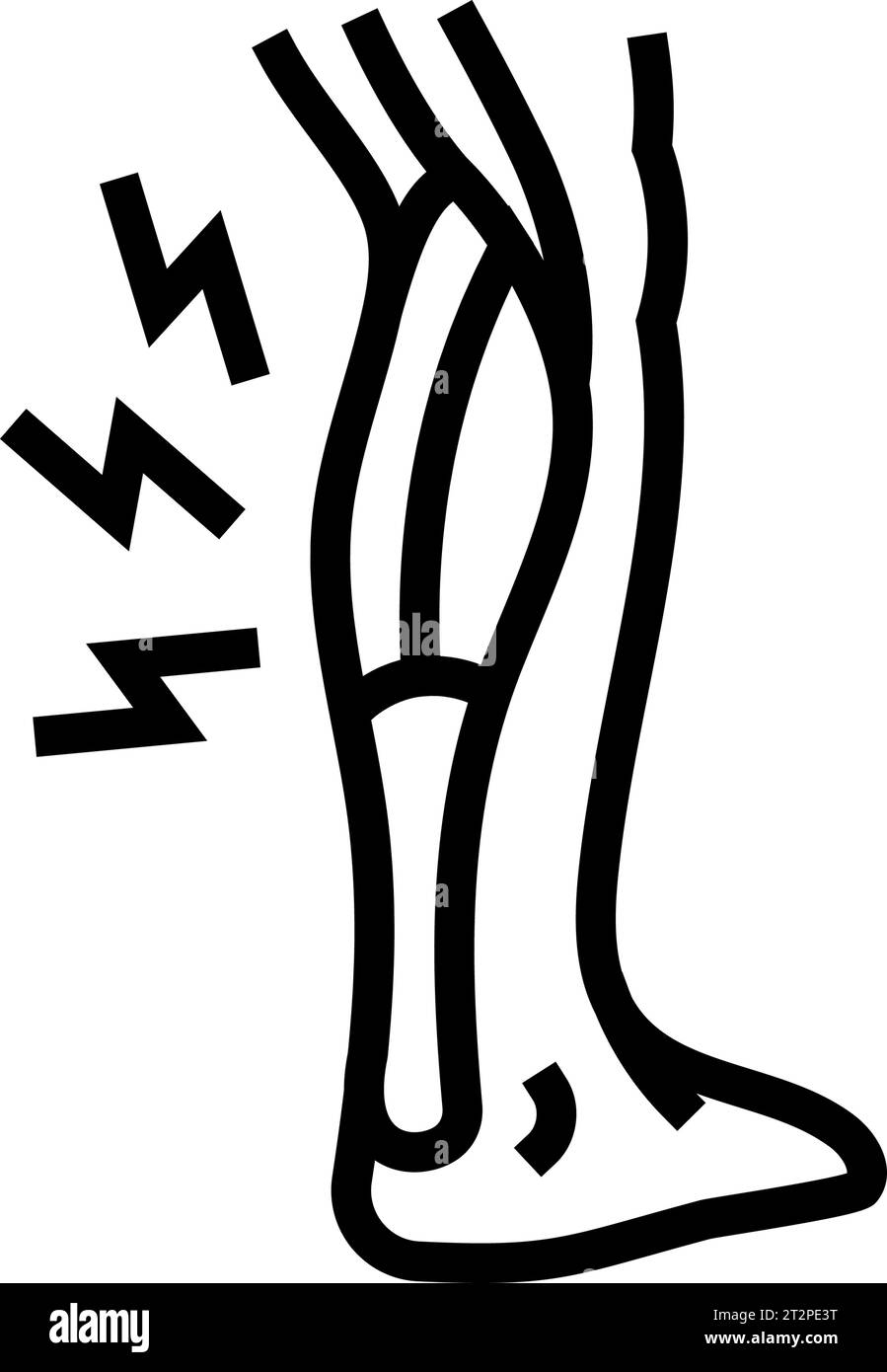 muscle spasms disease symptom line icon vector illustration Stock ...