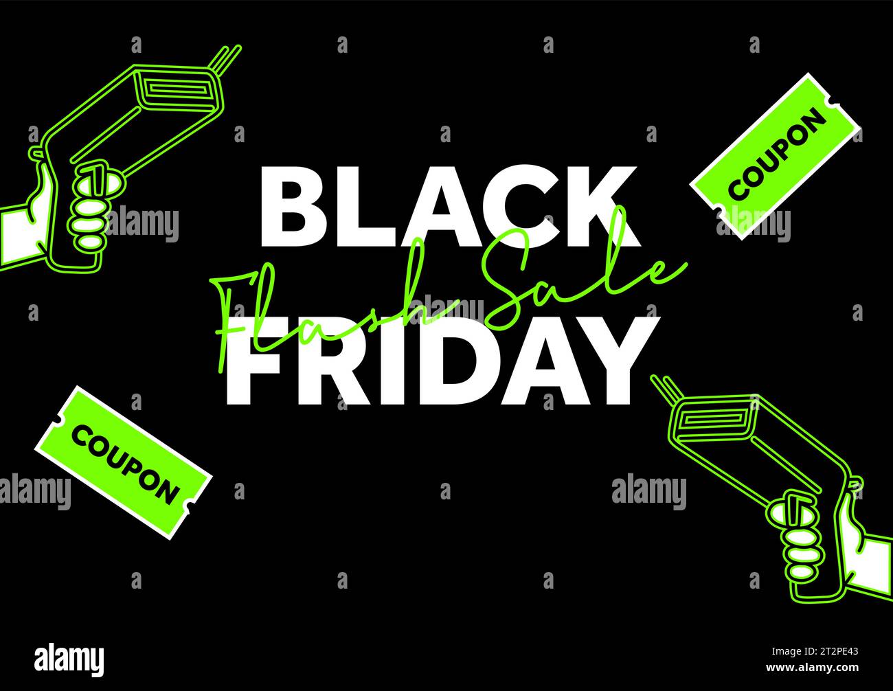 Black friday flash sale banner with money machine gun firing coupons ...