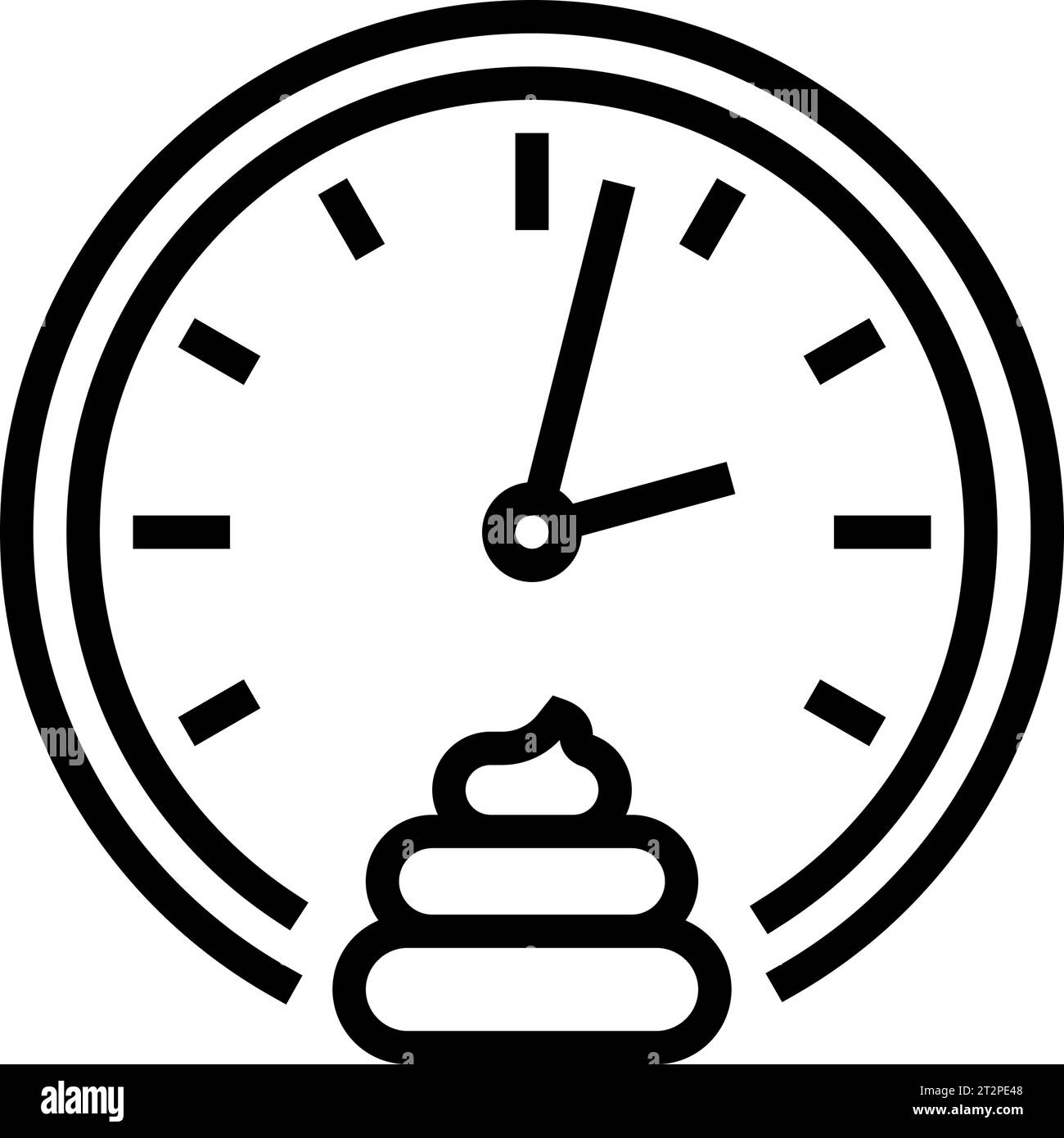 chronic diarrhea disease symptom line icon vector illustration Stock ...