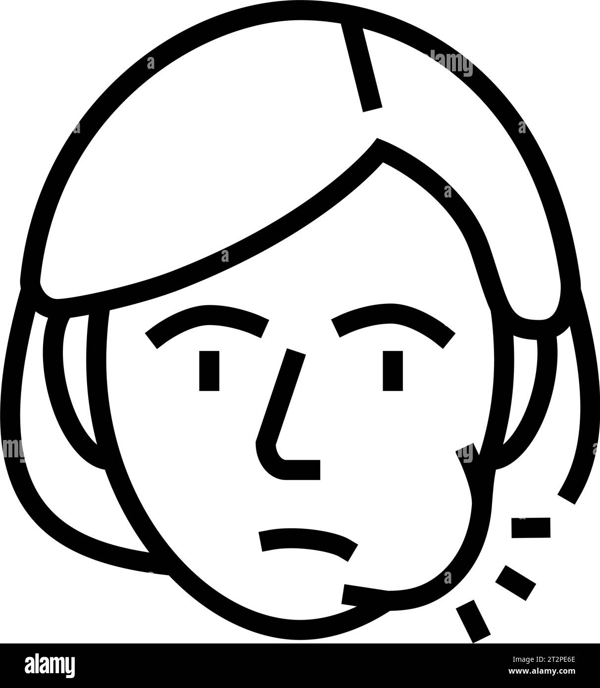 swelling face disease symptom line icon vector illustration Stock ...