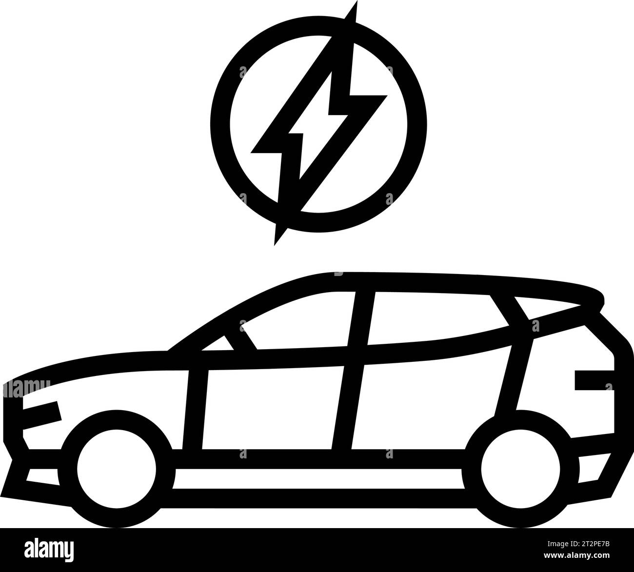 electric vehicle line icon vector illustration Stock Vector Image & Art ...