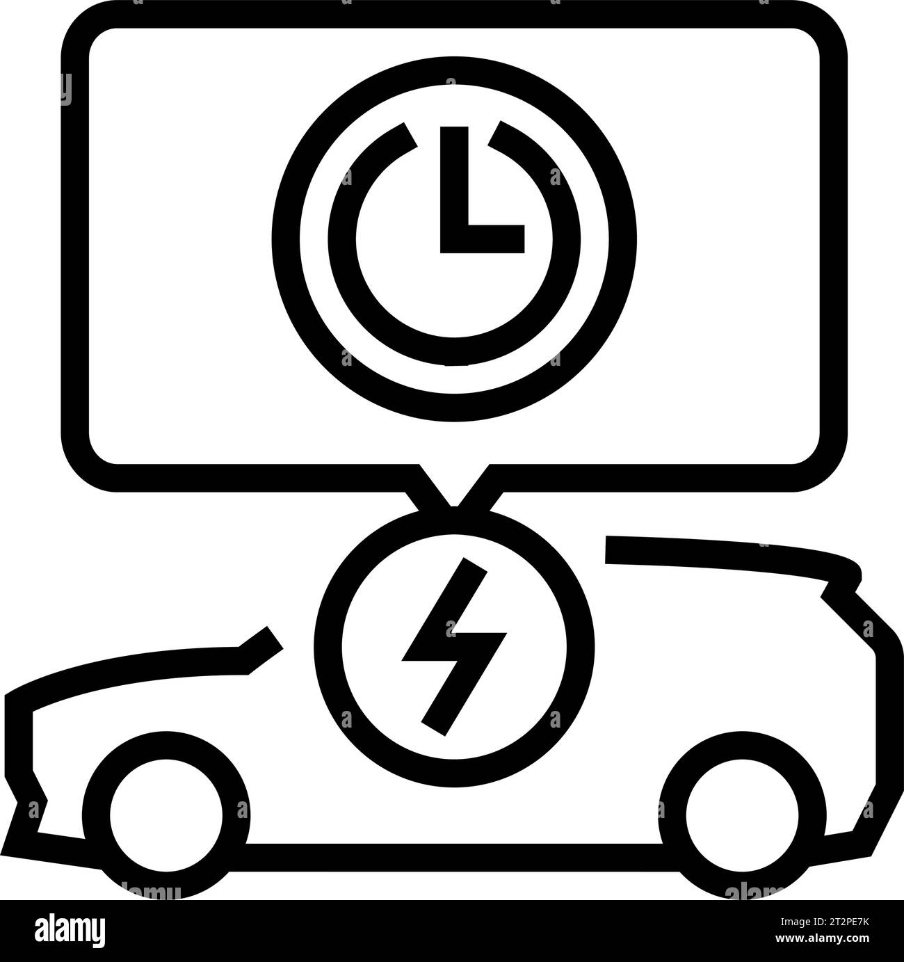charging time electric line icon vector illustration Stock Vector Image ...