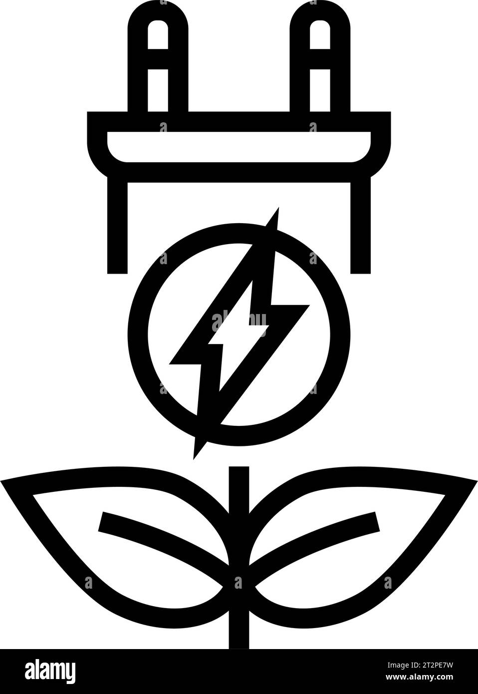 clean energy electric line icon vector illustration Stock Vector Image ...