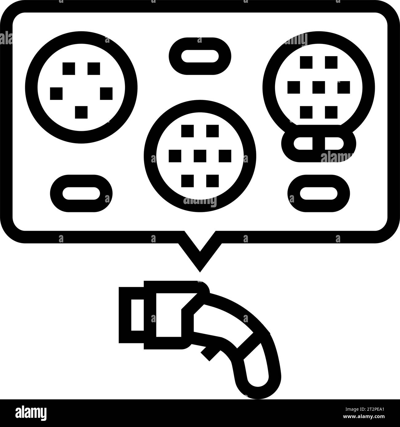 ev charger types electric line icon vector illustration Stock Vector ...