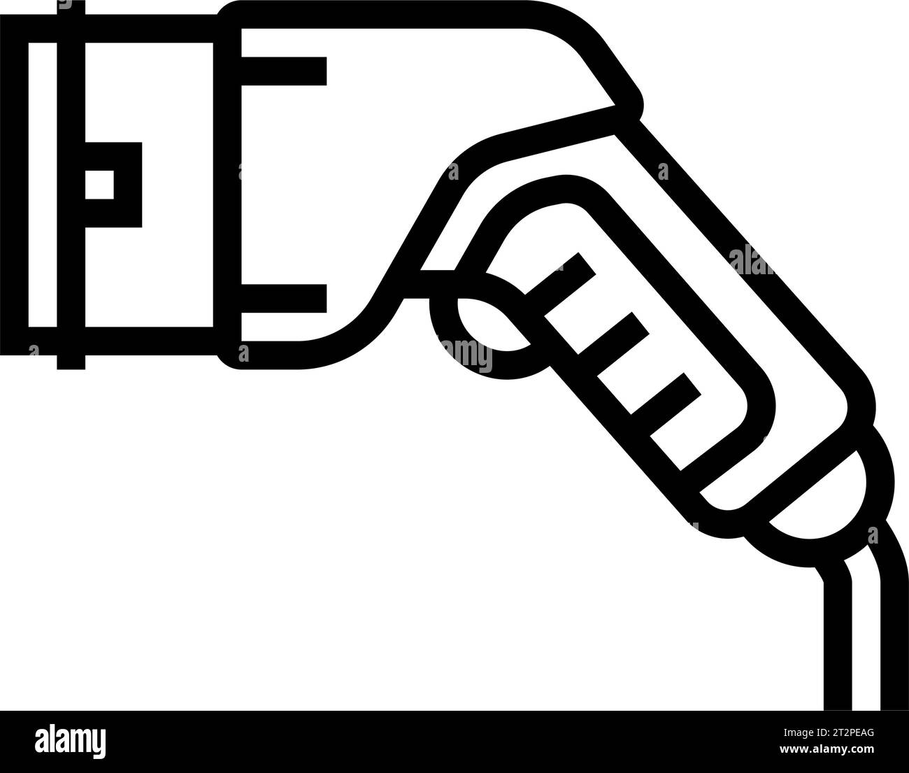 ev charging plug electric line icon vector illustration Stock Vector ...