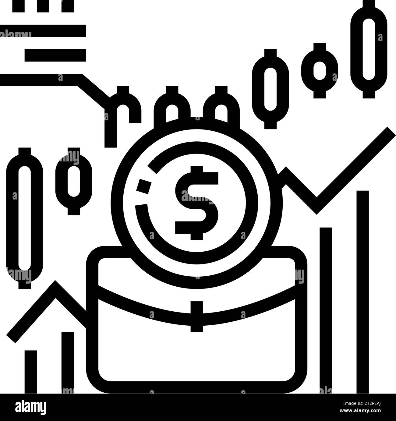 investment trends financial advisor line icon vector illustration Stock ...