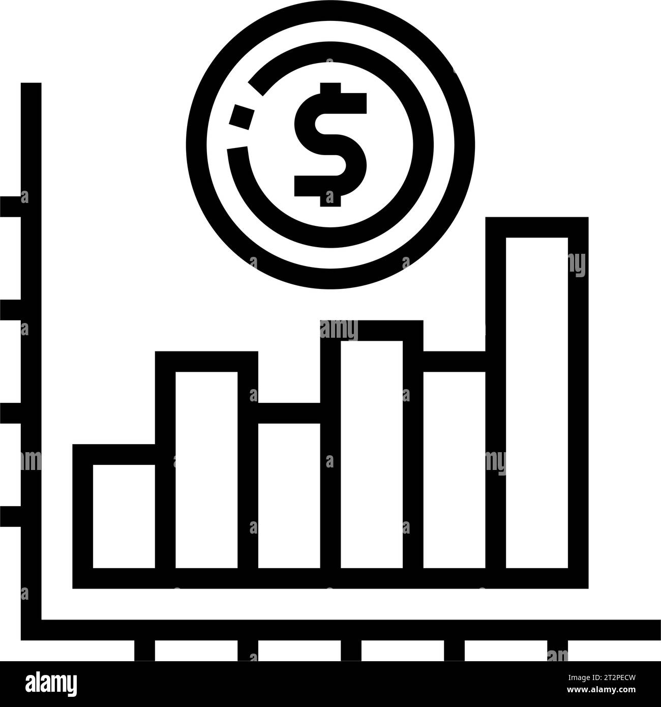 financial charts advisor line icon vector illustration Stock Vector ...