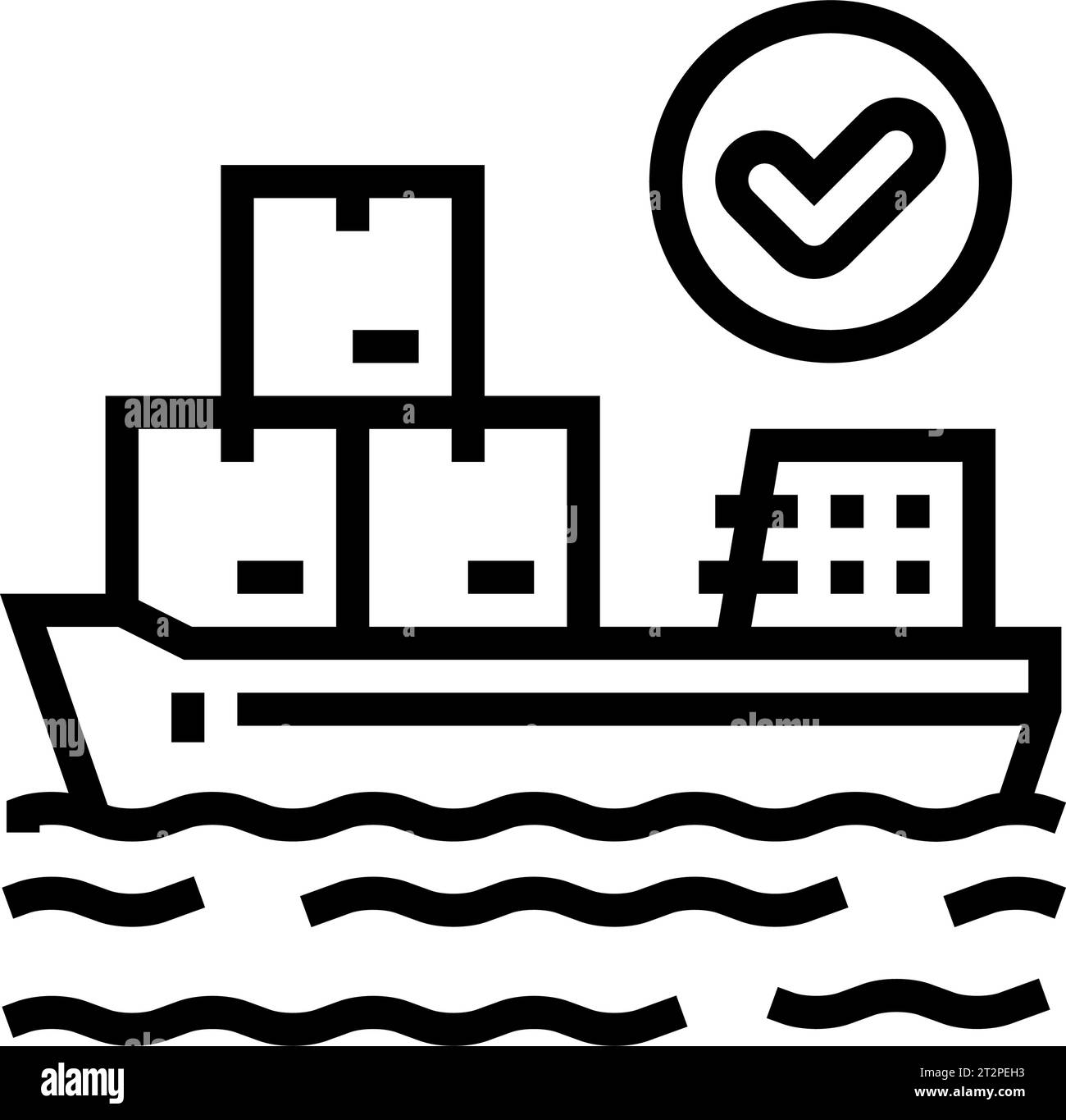 freight transportation logistic manager line icon vector illustration ...