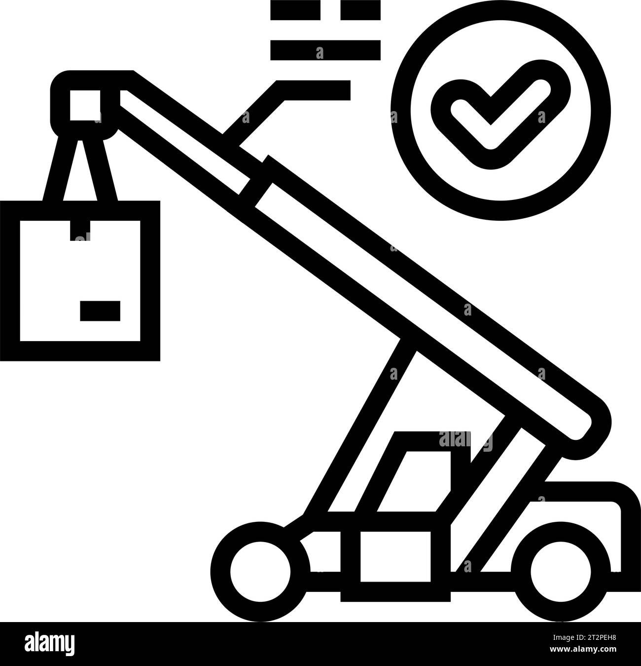 cargo handling logistic manager line icon vector illustration Stock ...