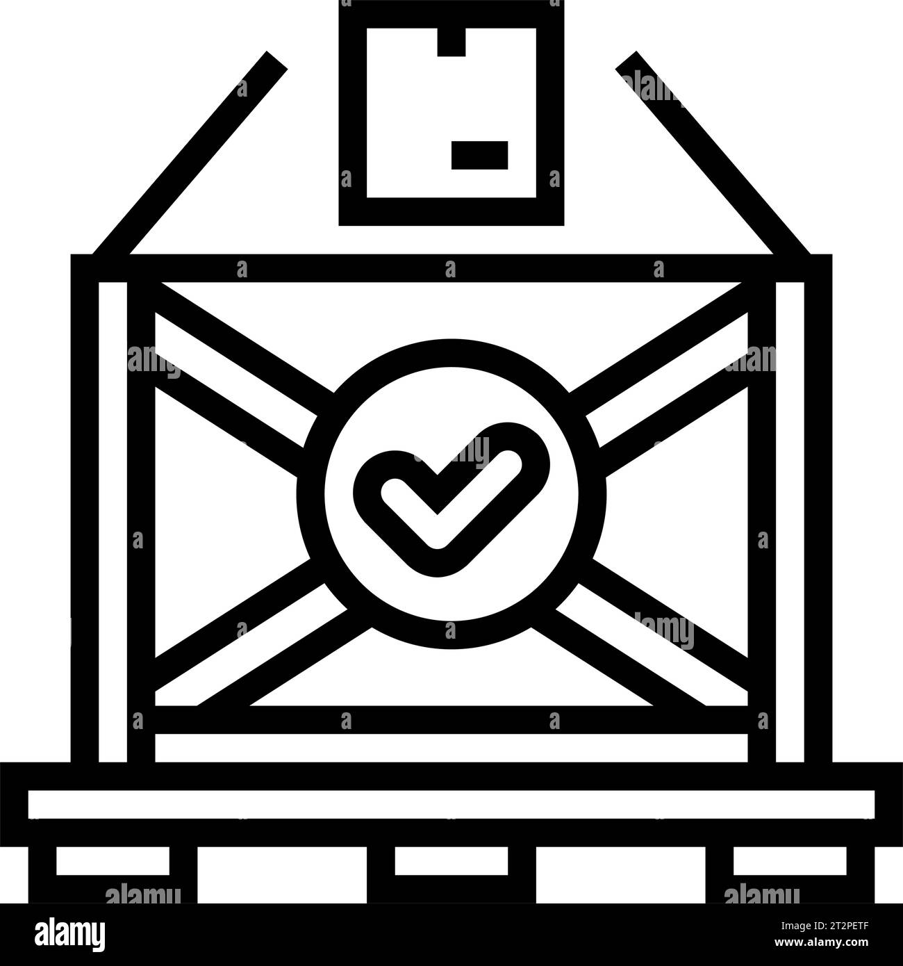 packaging solutions logistic manager line icon vector illustration ...