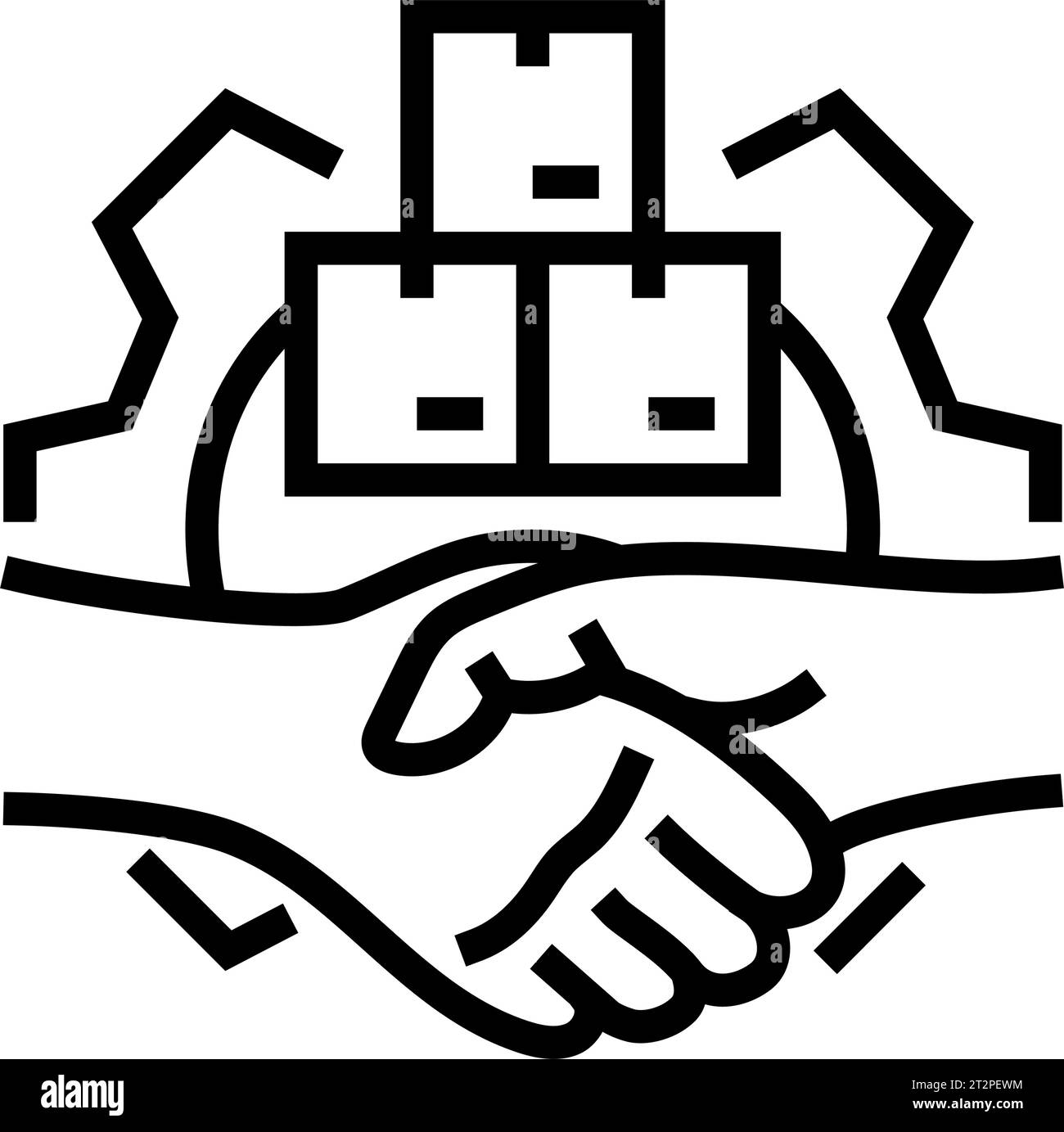 vendor relations logistic manager line icon vector illustration Stock ...