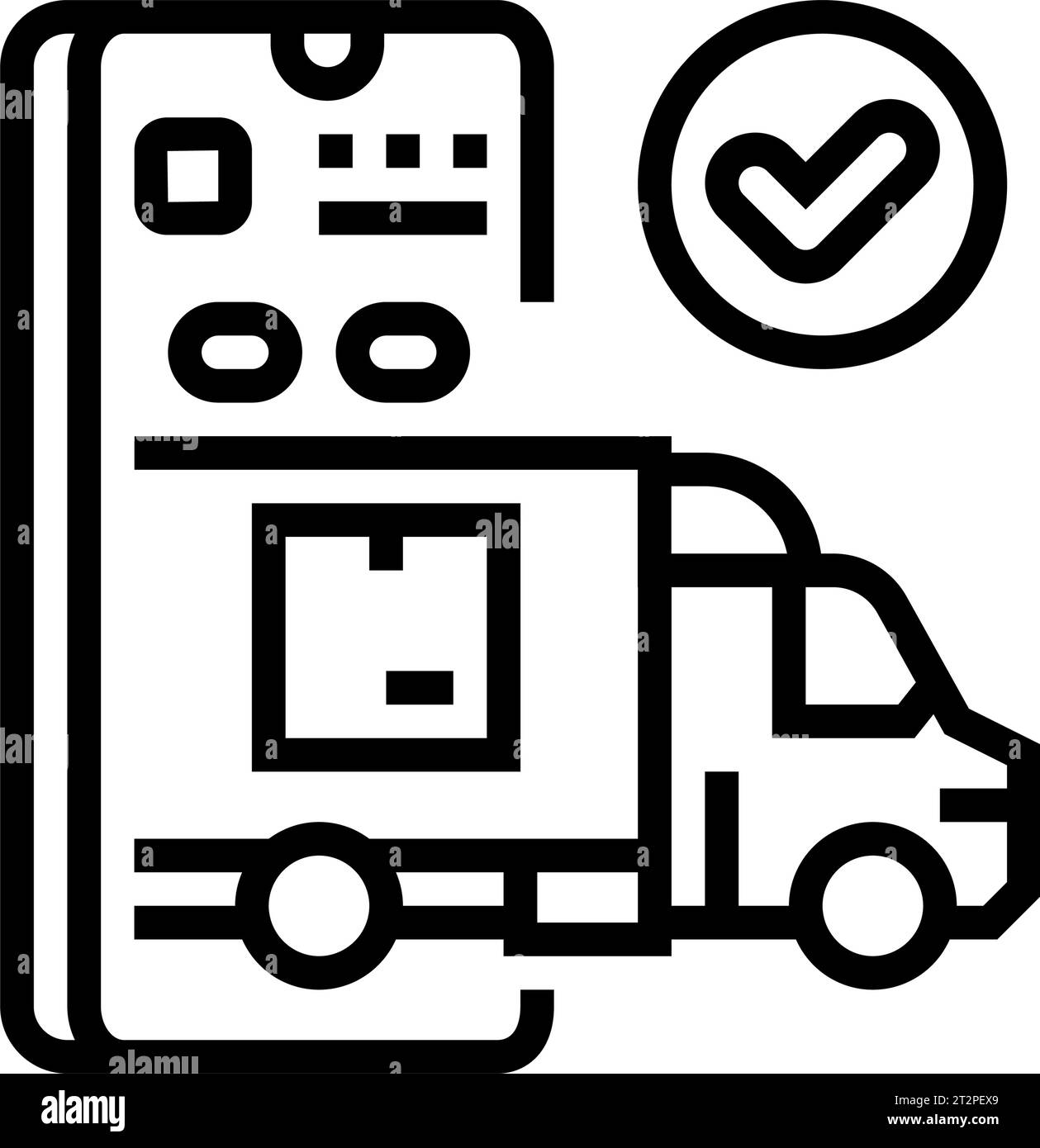 carrier selection logistic manager line icon vector illustration Stock ...