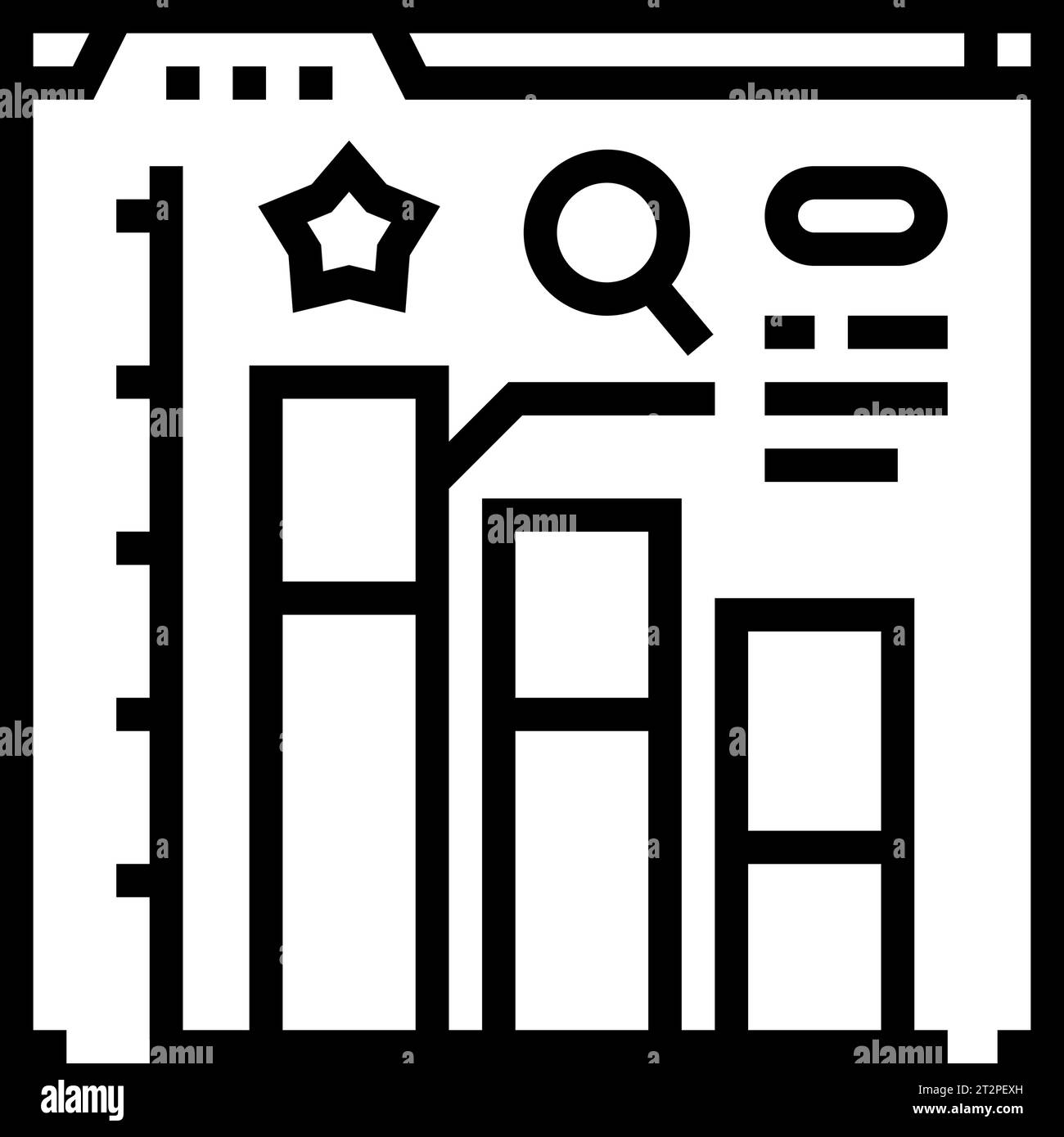 trend analysis social media line icon vector illustration Stock Vector ...