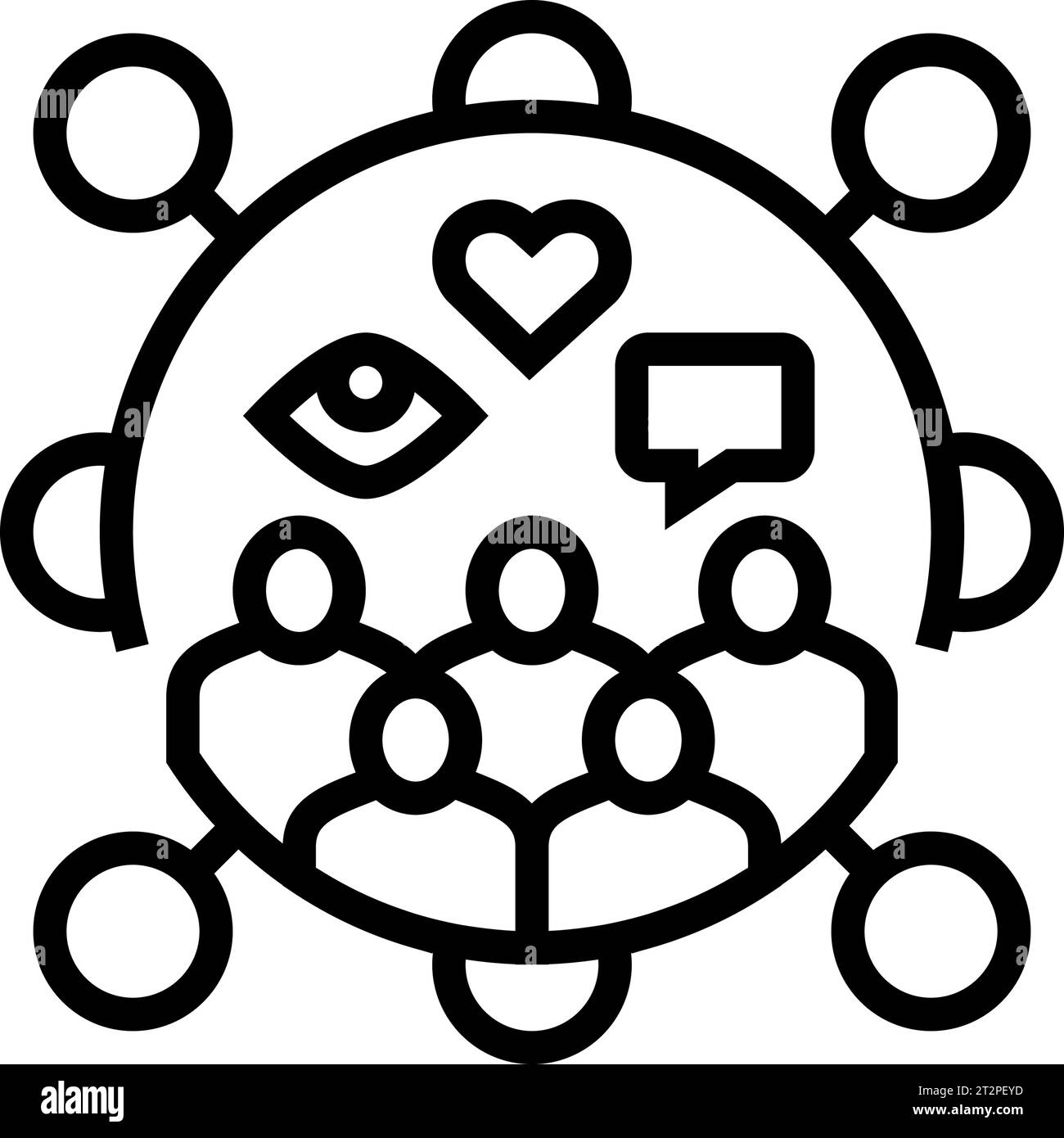 viral content social media line icon vector illustration Stock Vector ...