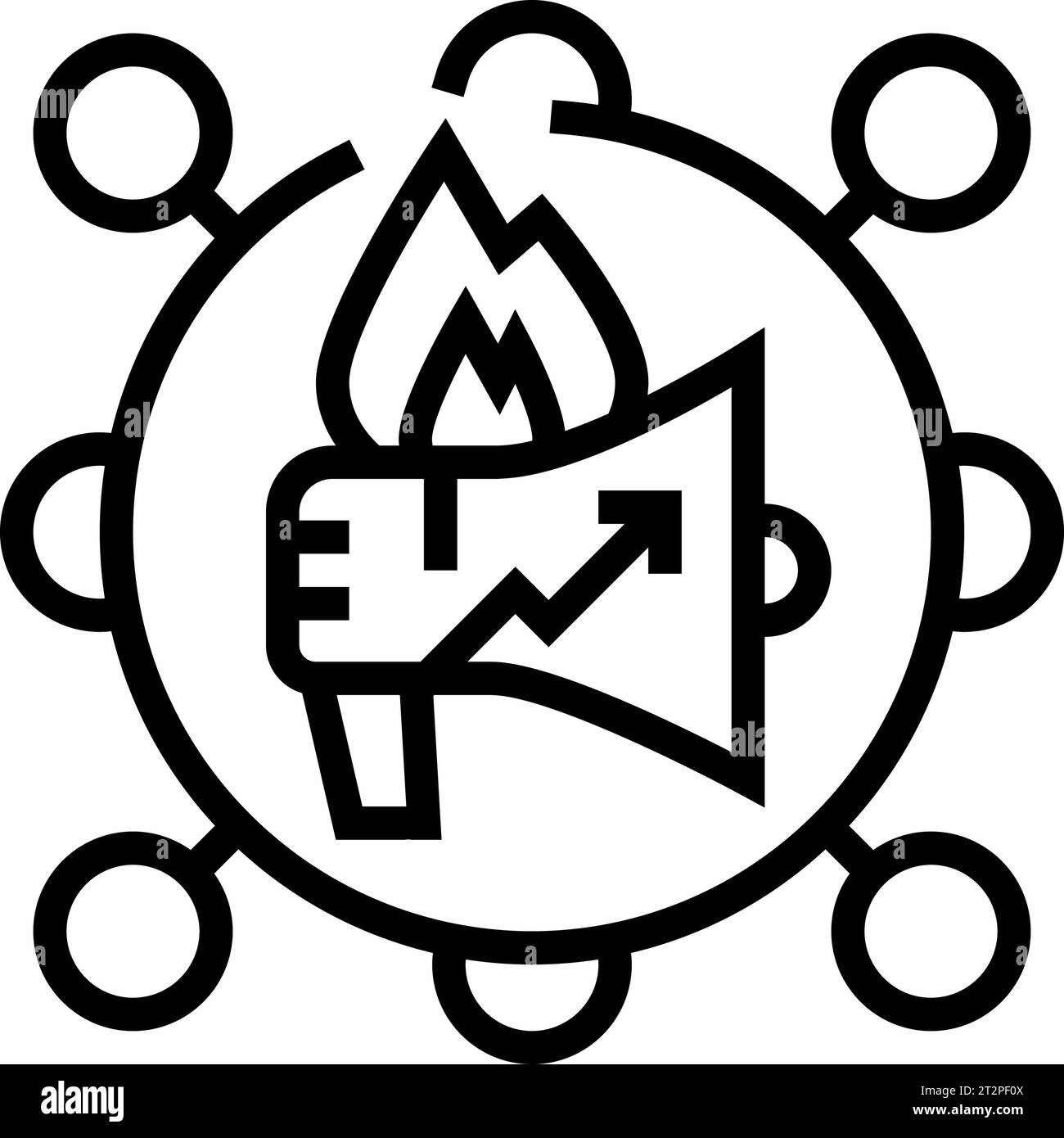 audience engagement social media line icon vector illustration Stock ...