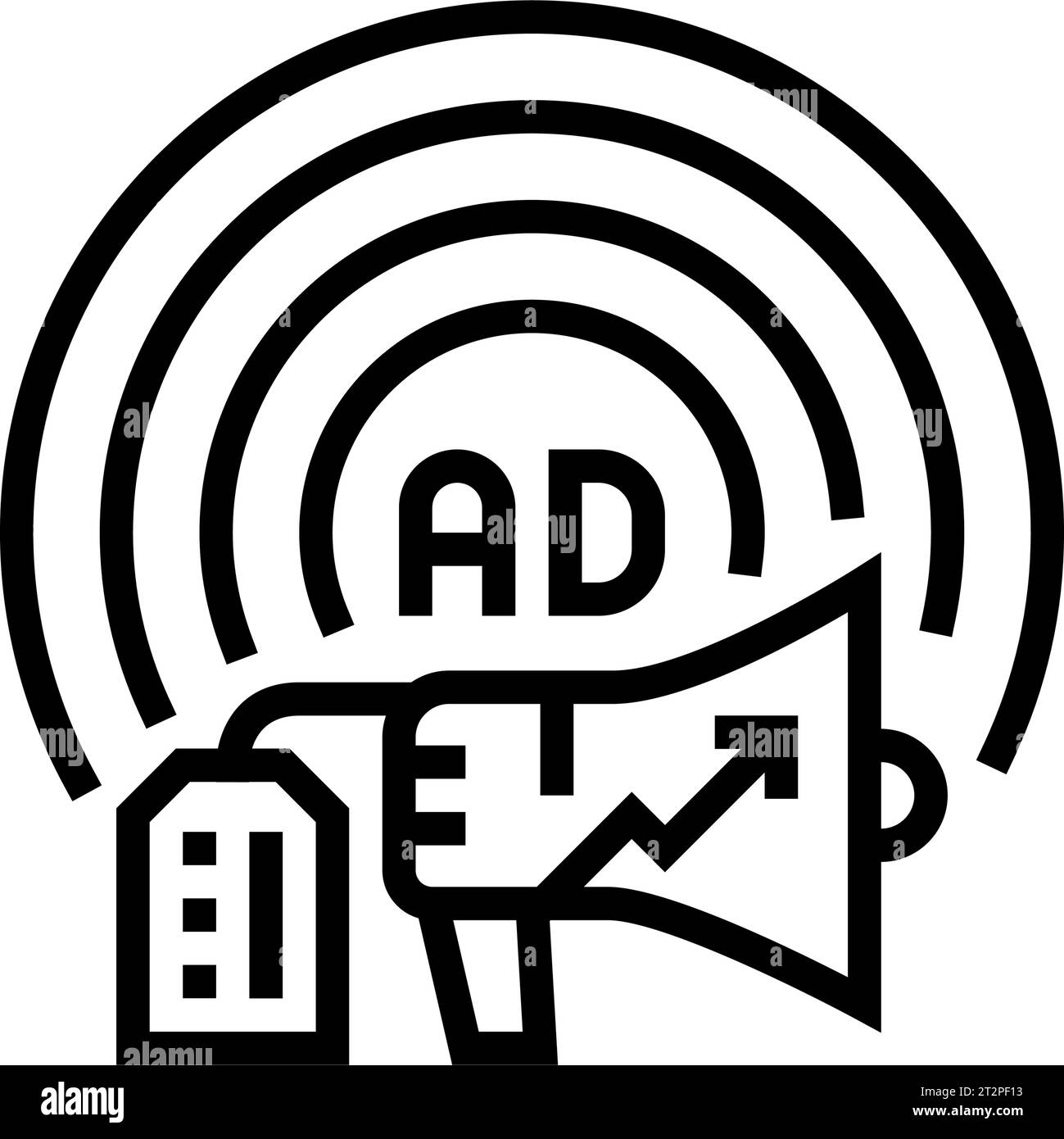 targeted ads social media line icon vector illustration Stock Vector ...