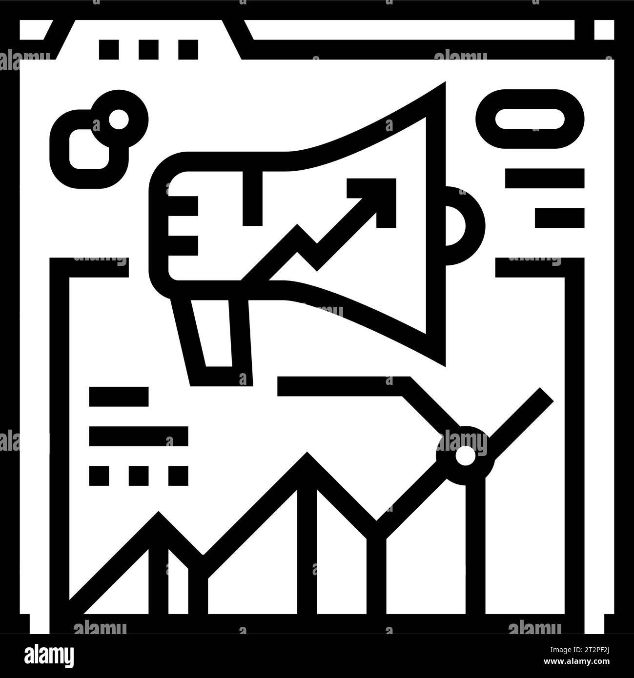 marketing metrics social media line icon vector illustration Stock ...