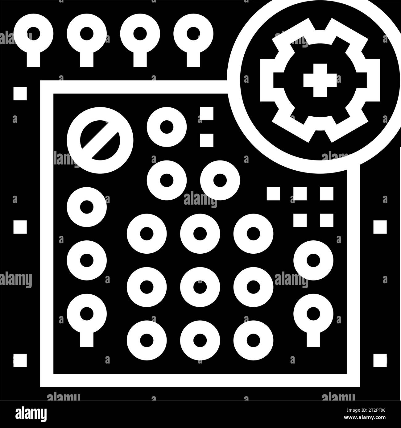 avionics testing aircraft glyph icon vector illustration Stock Vector ...