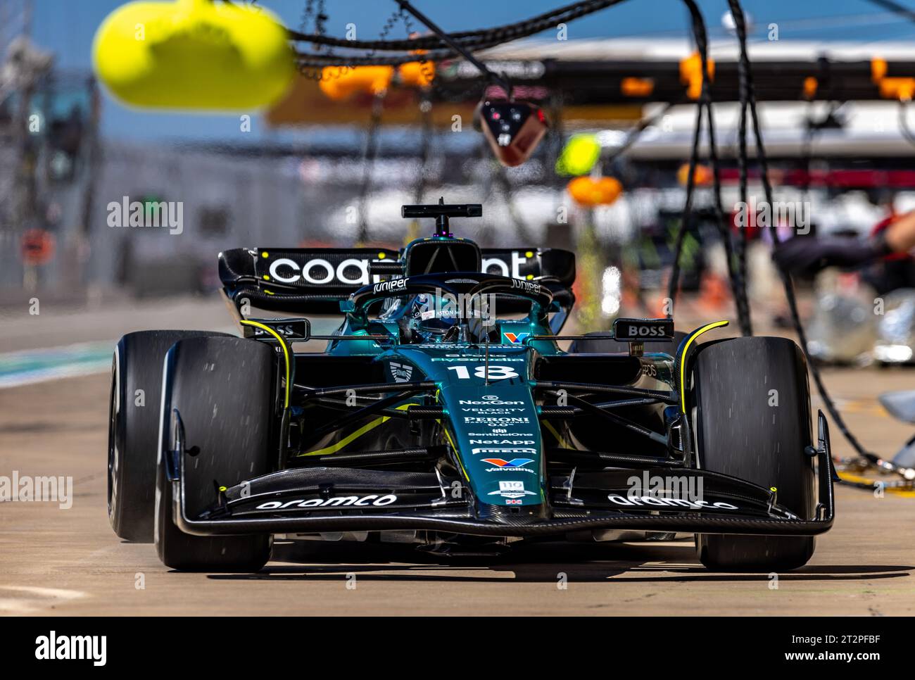 Austin, Texas - October 20th, 2023: Lance Stroll, driver of the #18 ...