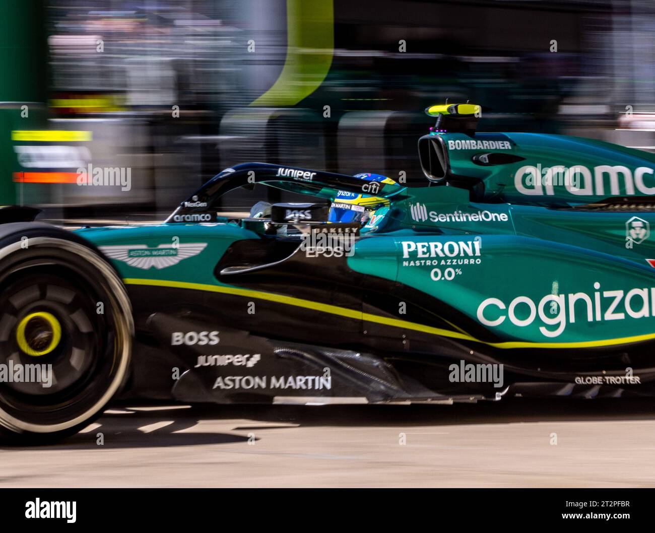 Austin, Texas - October 20th, 2023: Fernando Alonso, driver of the #14 ...