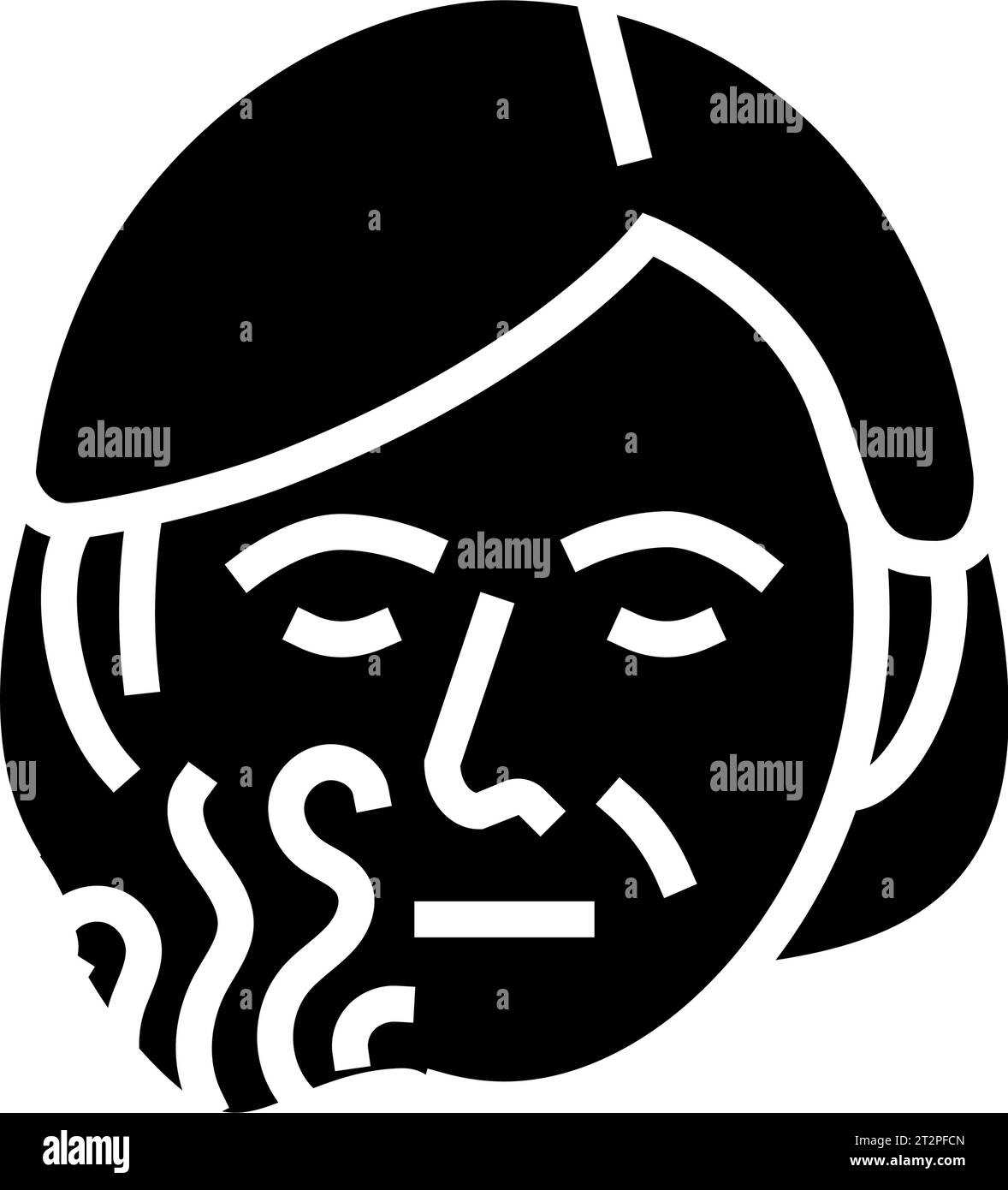 loss smell taste disease symptom glyph icon vector illustration Stock ...