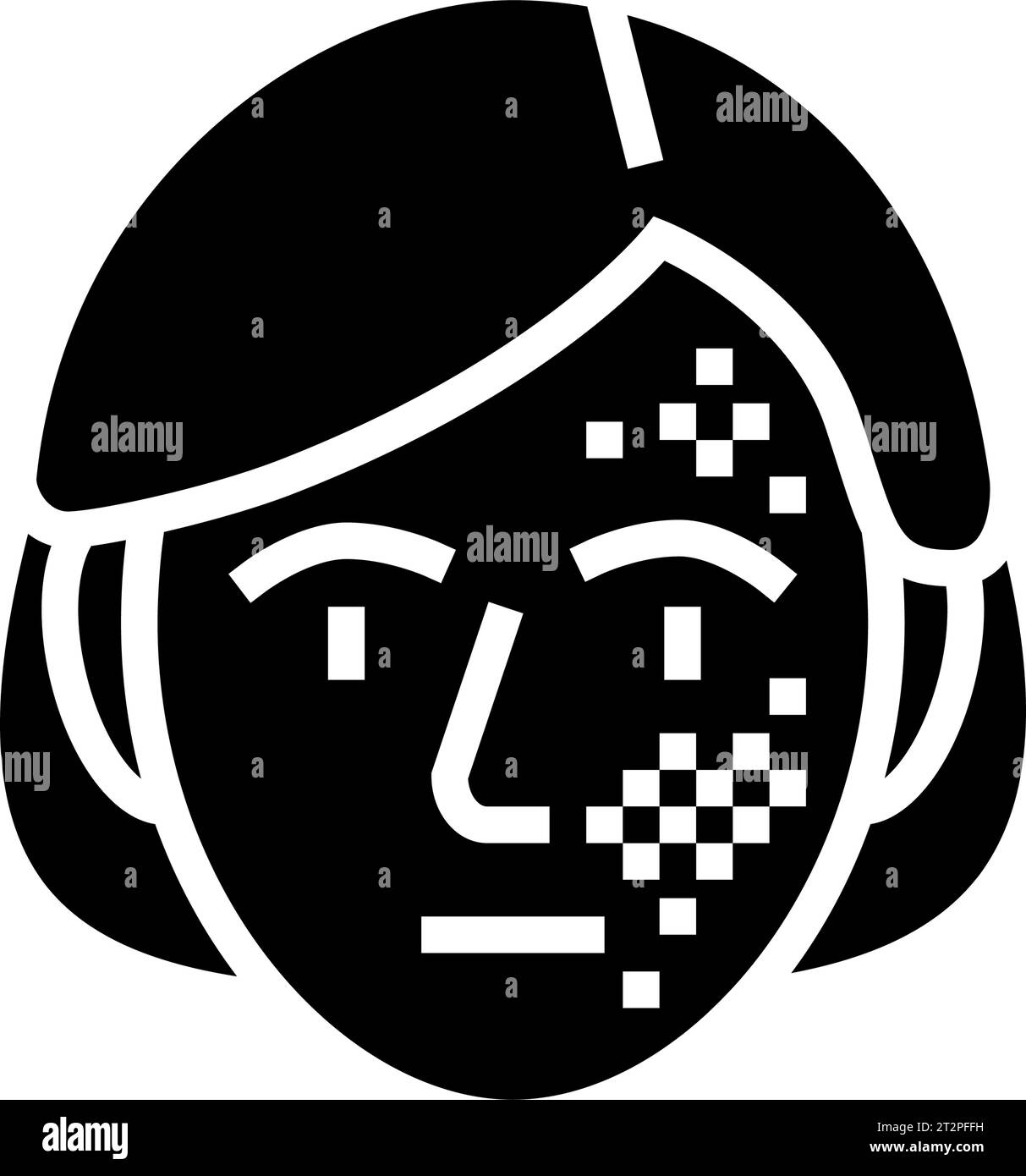 changes skin texture disease symptom glyph icon vector illustration ...