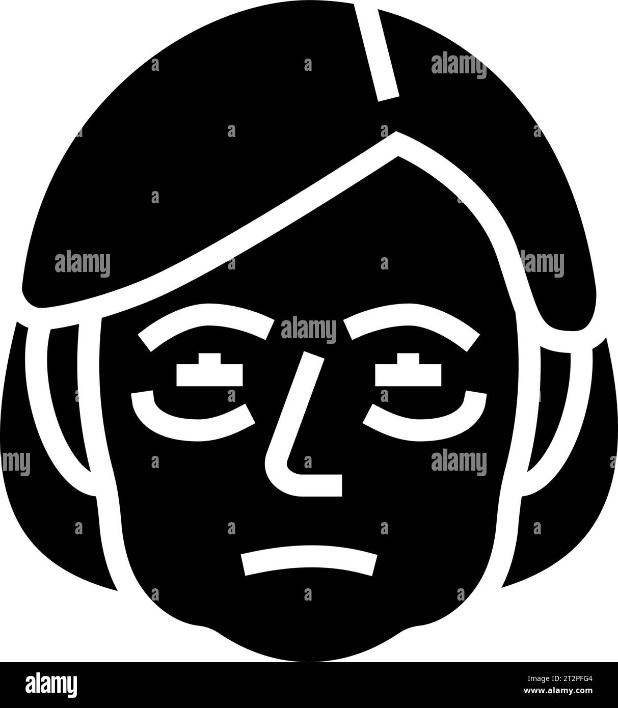 swollen face limbs disease symptom glyph icon vector illustration Stock ...