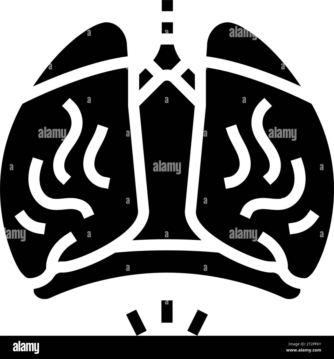 rapid breathing disease symptom glyph icon vector illustration Stock ...