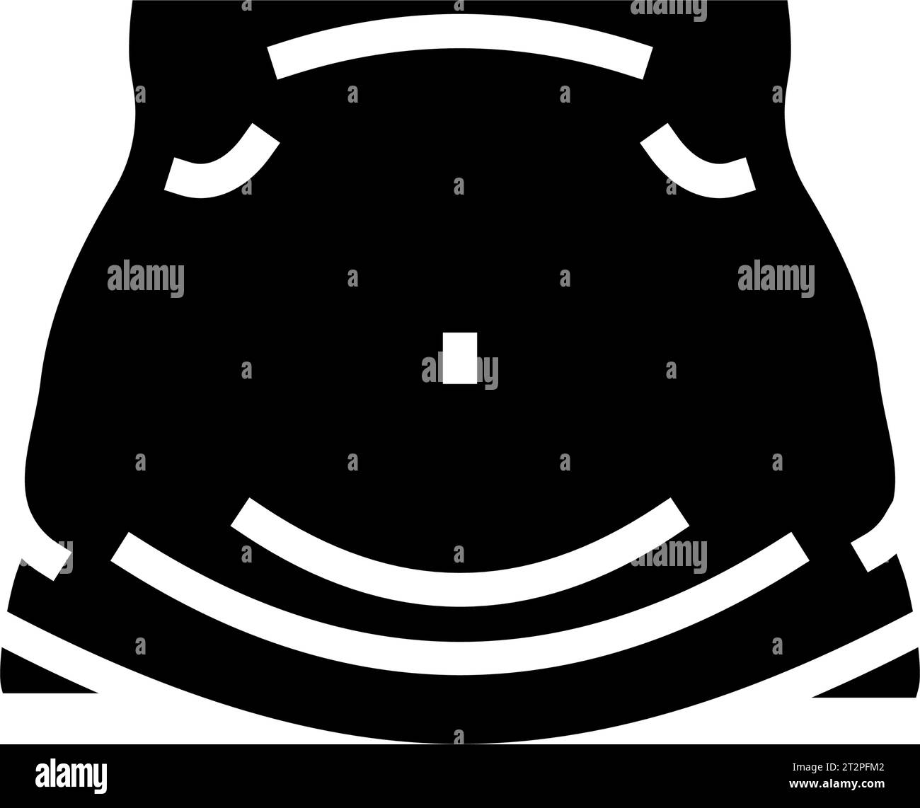 sudden weight gain disease symptom glyph icon vector illustration Stock ...
