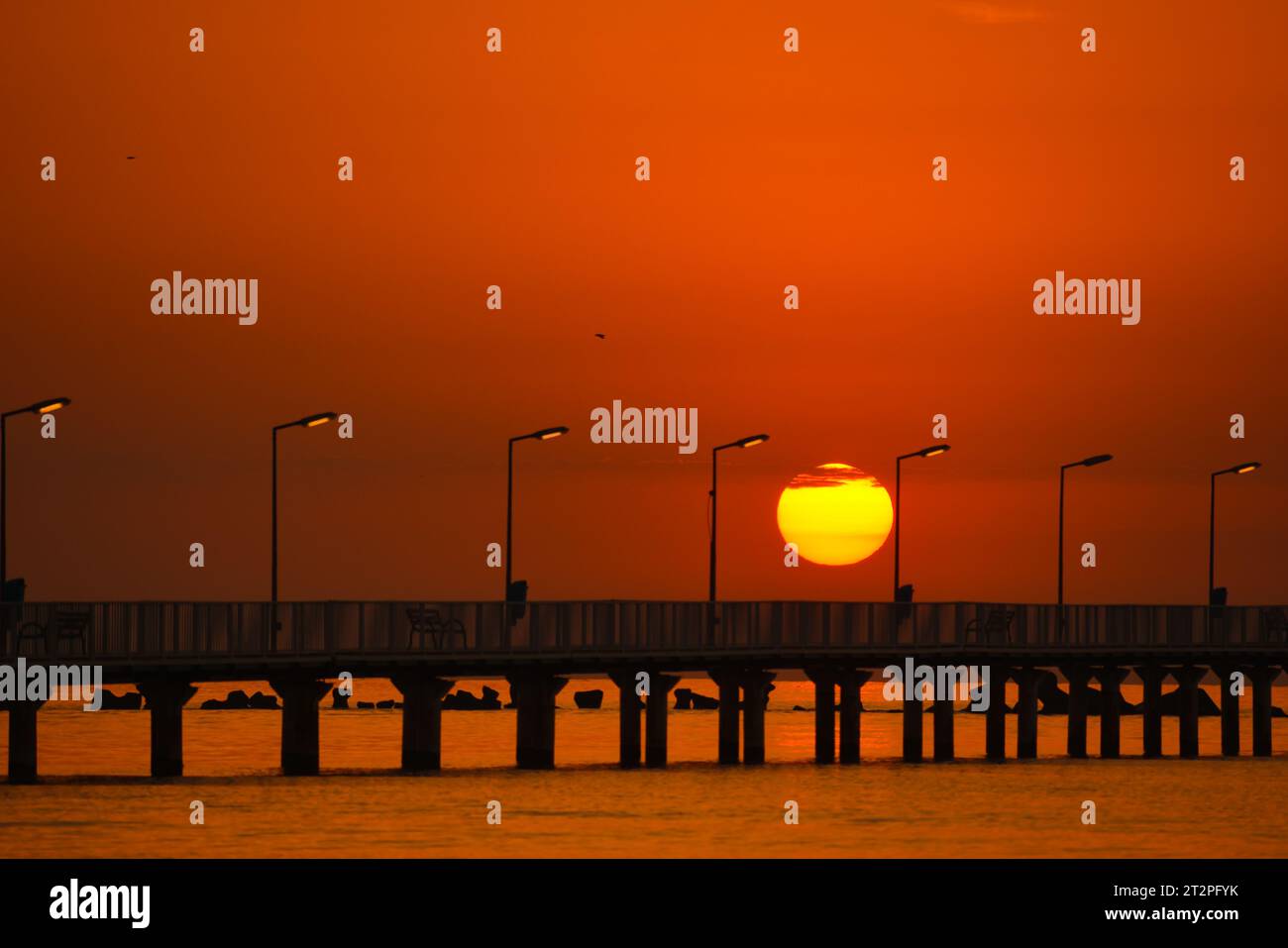 Sunrise pontoon in sky hi-res stock photography and images - Alamy