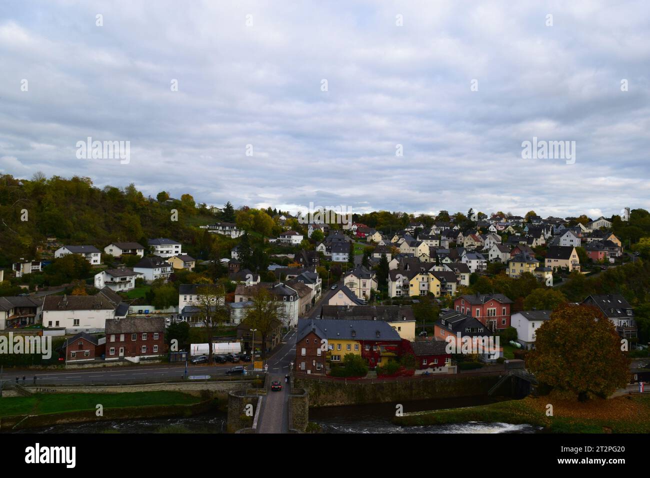 Shot of Runkel town from Burg Runkel Stock Photo - Alamy