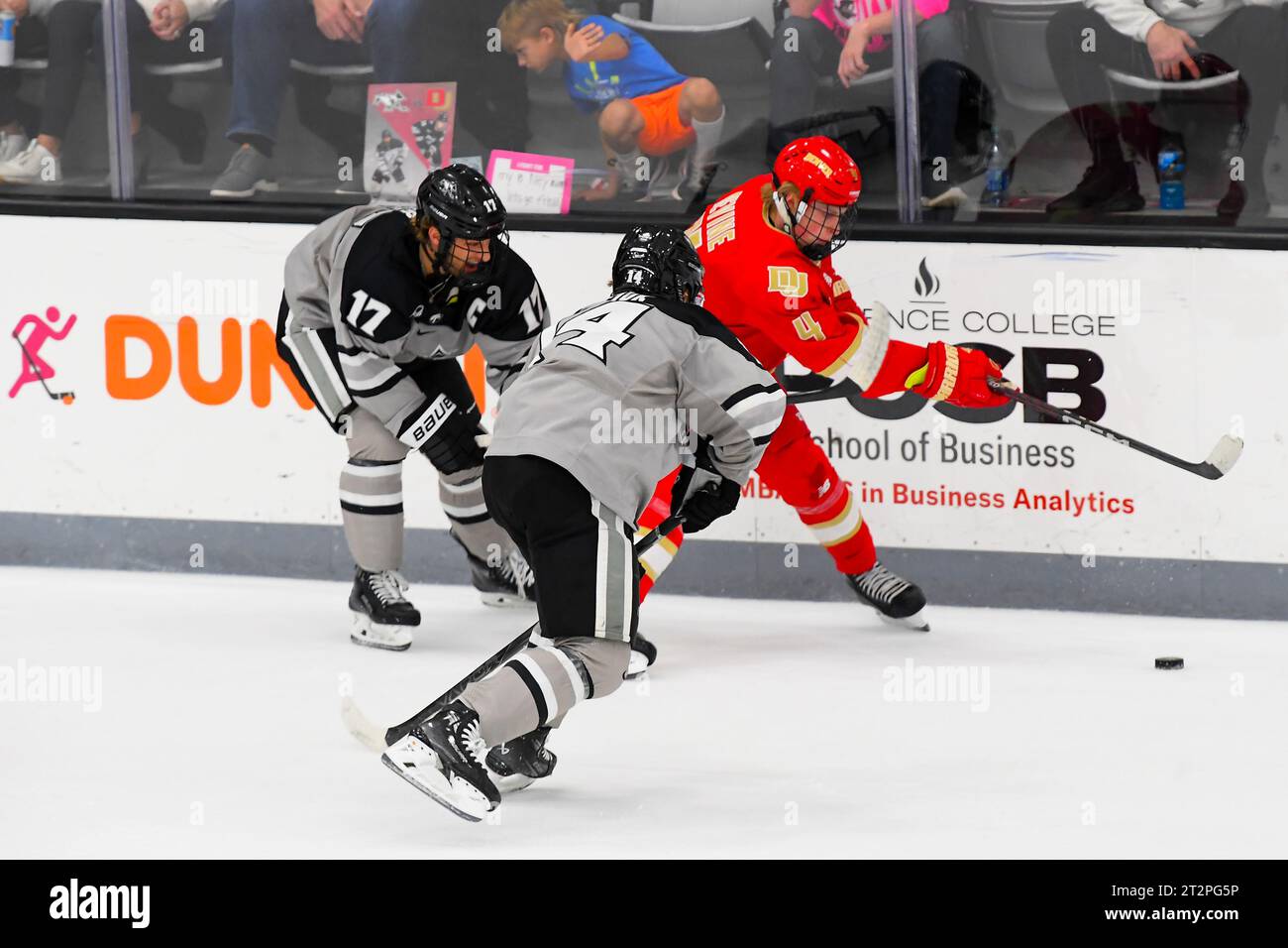 PROVIDENCE, RI - OCTOBER 20: Denver Pioneers forward Jack Devine (4 ...