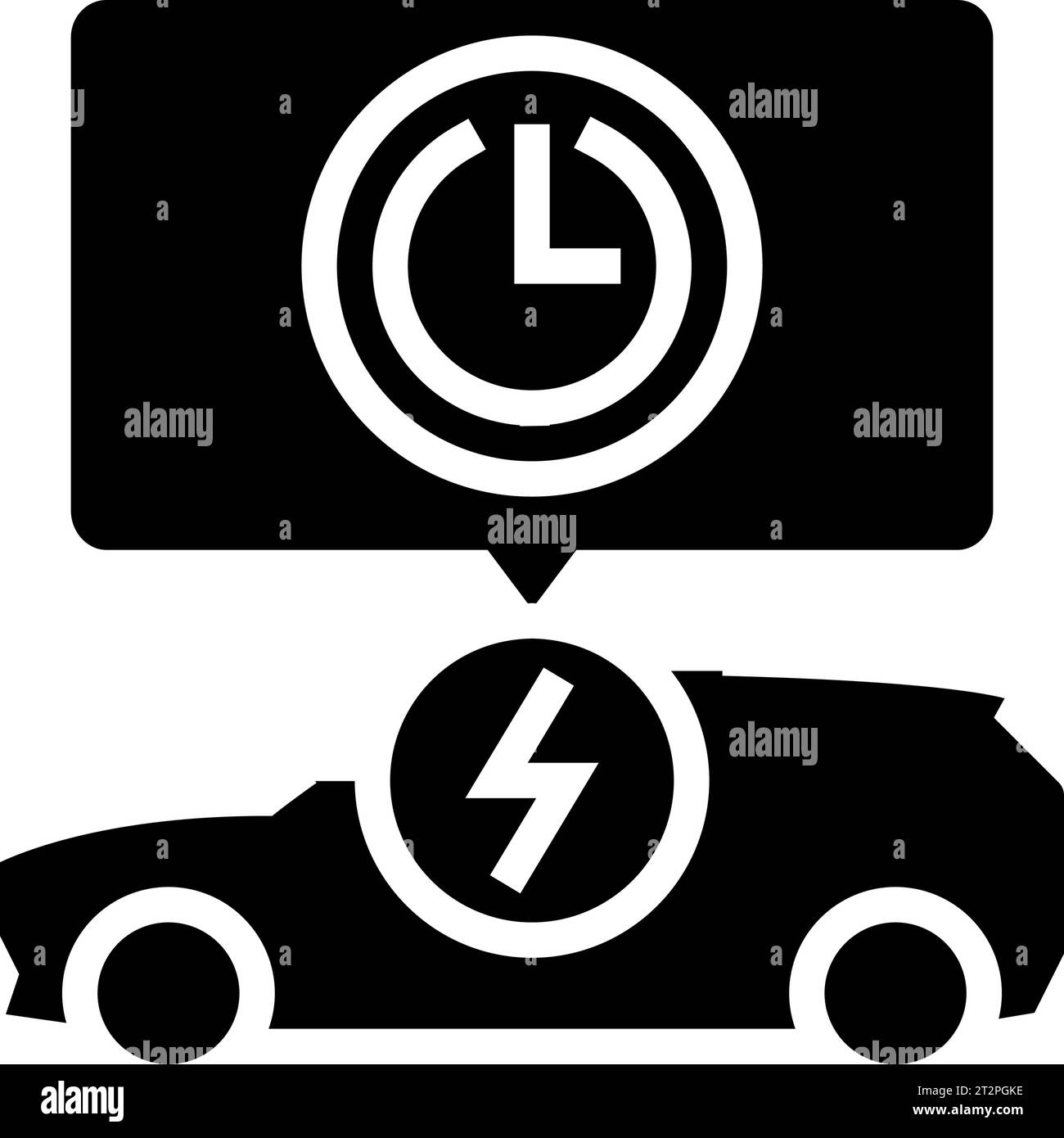 charging time electric glyph icon vector illustration Stock Vector ...