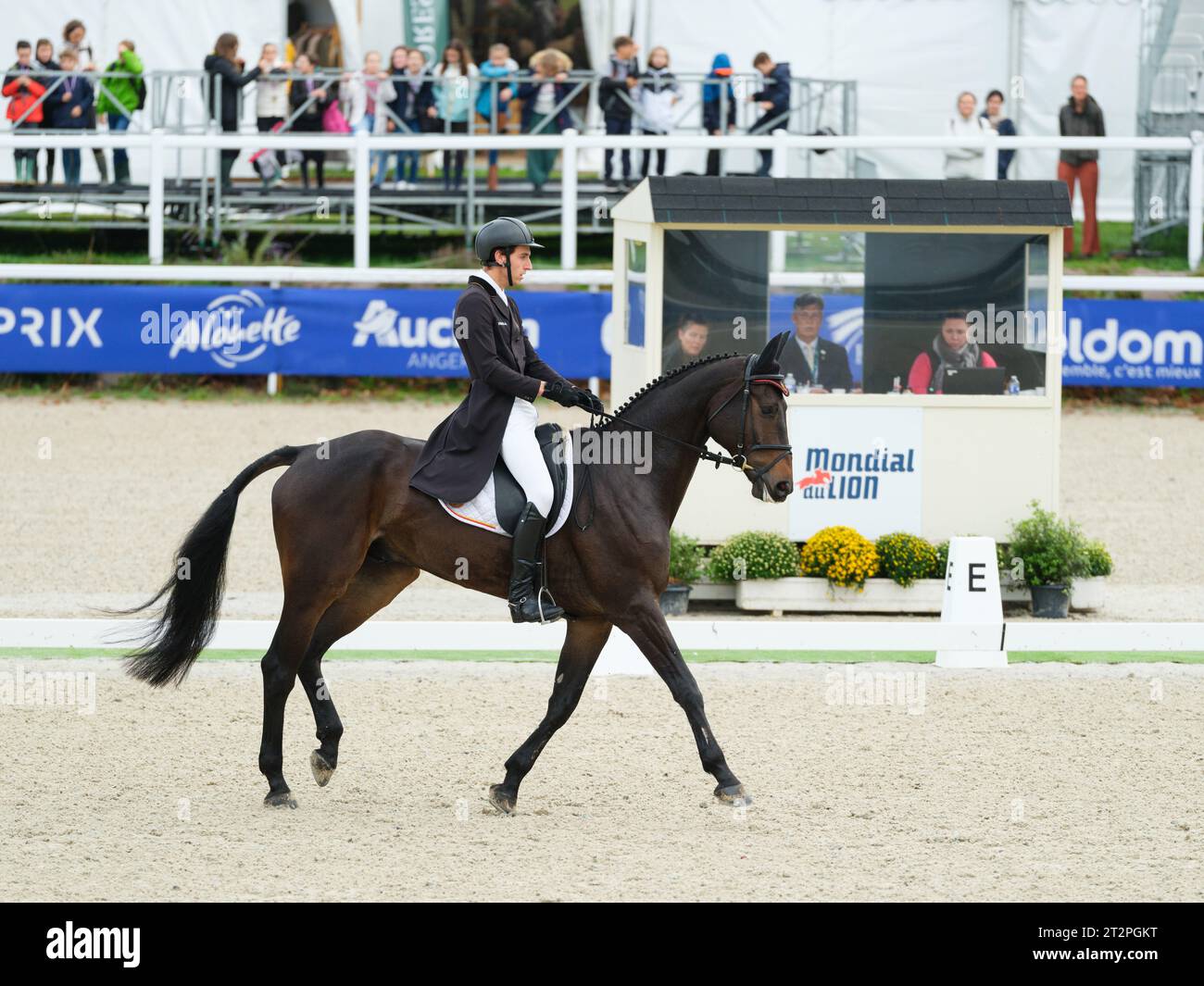 Jasper PEETERS of Belgium with Rex Magnus during the dressage test at ...