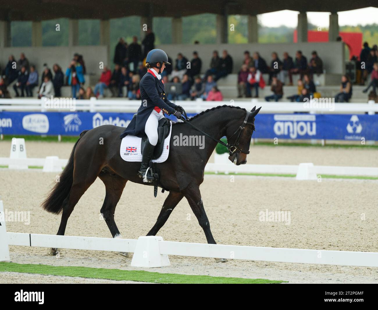 Kitty KING of Great Britain with Kantango during the dressage test at ...