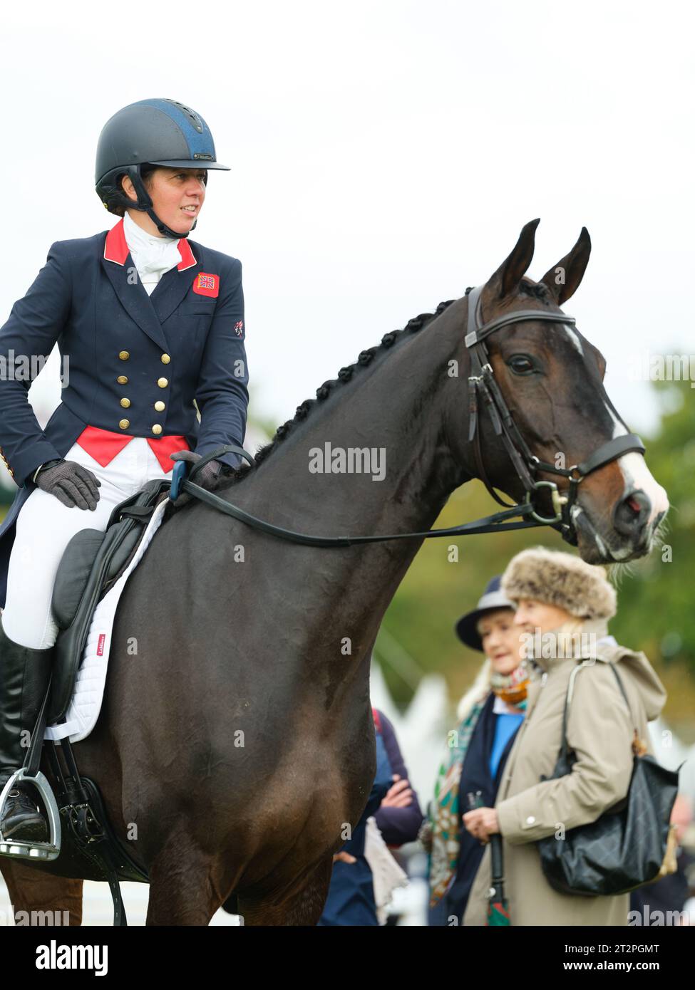 Kitty KING of Great Britain with Kantango during the dressage test at ...