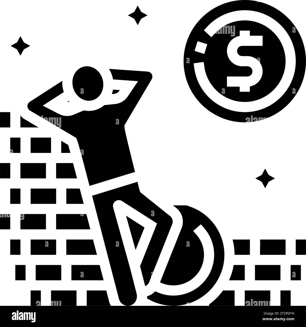 financial independence glyph icon vector illustration Stock Vector ...