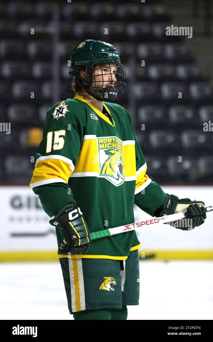 TEMPE, AZ - OCTOBER 20: Northern Mich. forward Rylan Van Unen (15 ...