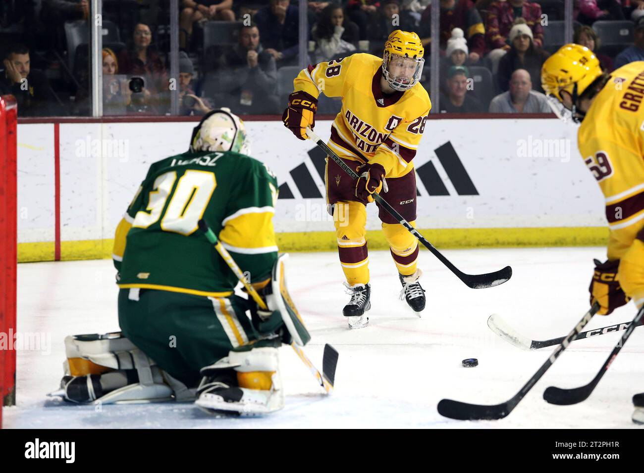 TEMPE, AZ - OCTOBER 20: Arizona St. forward Matthew Kopperud (28) makes ...