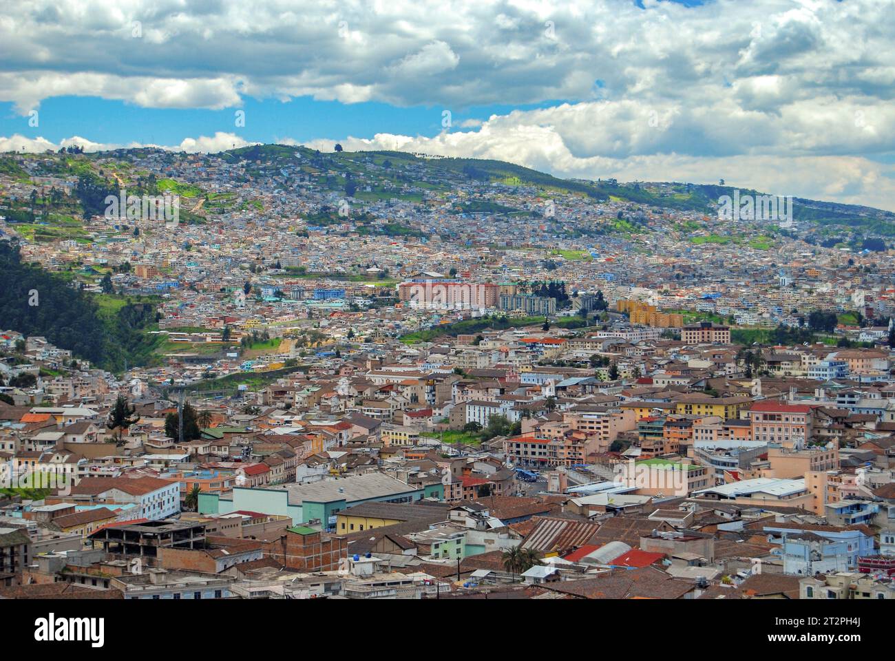 View of the historical center of the capital of Ecuador from the ...