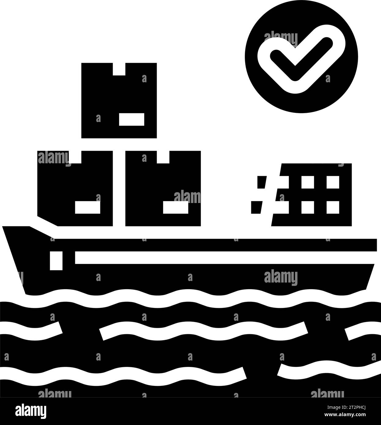 freight transportation logistic manager glyph icon vector illustration ...